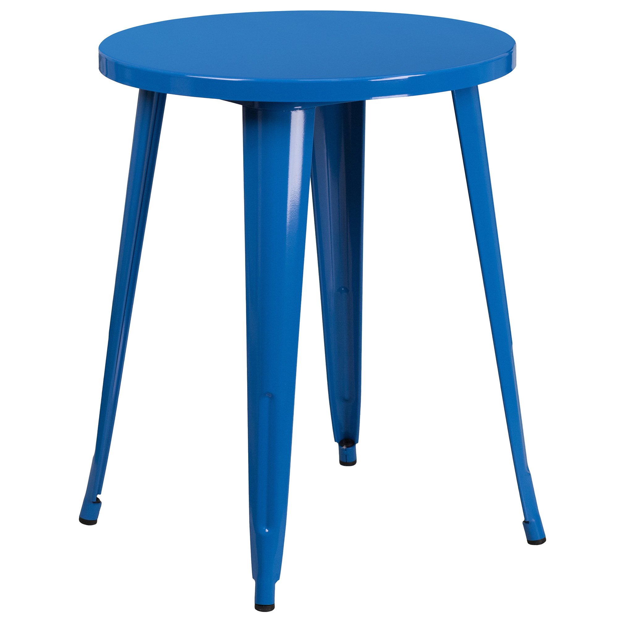 Flash Furniture 24in. Round Metal Cafe Table — Blue, Model# CH5108029BL ...