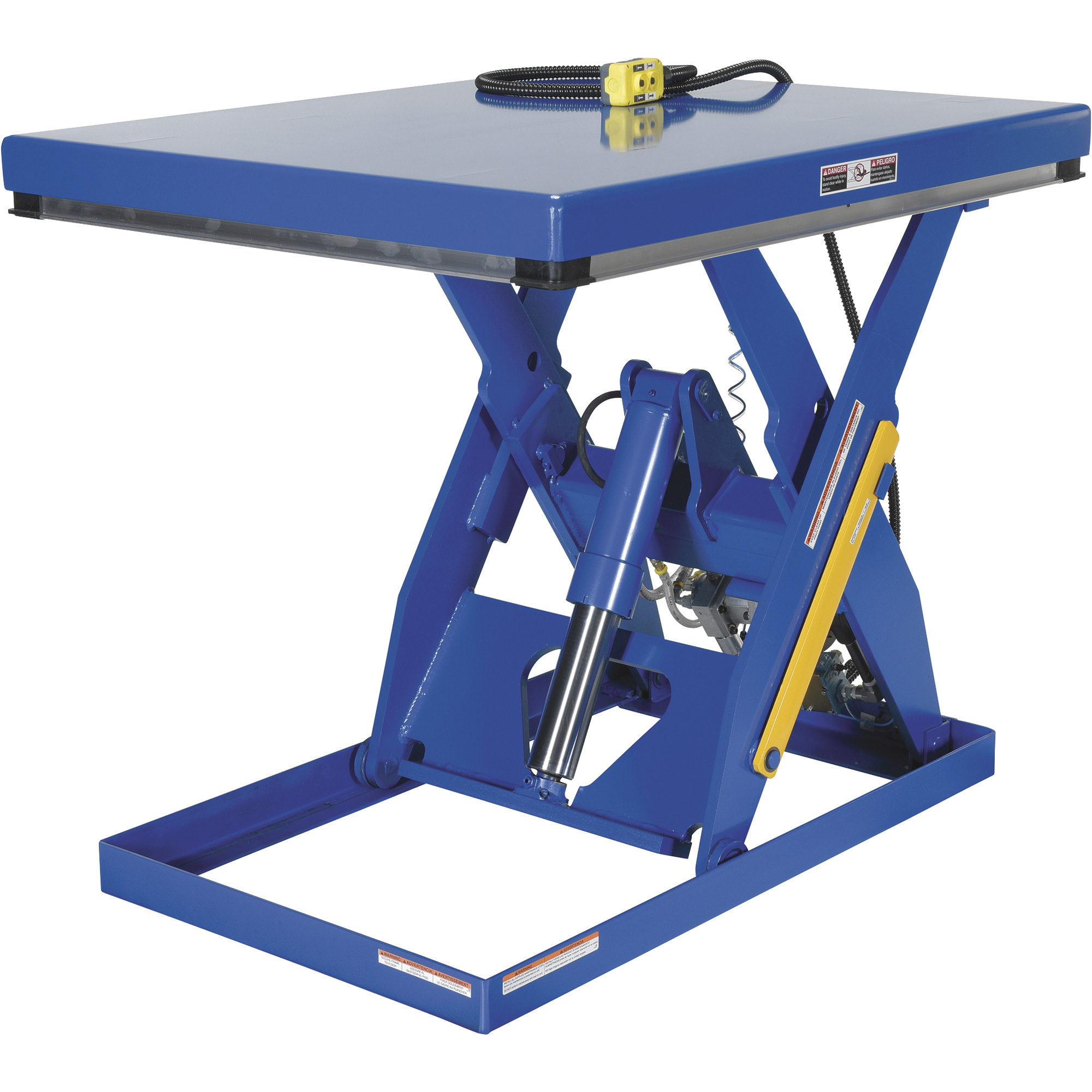 Vestil Rotary Air/Hydraulic Scissor Lift Table - 48in.L x 40in.W, 1/2in ...
