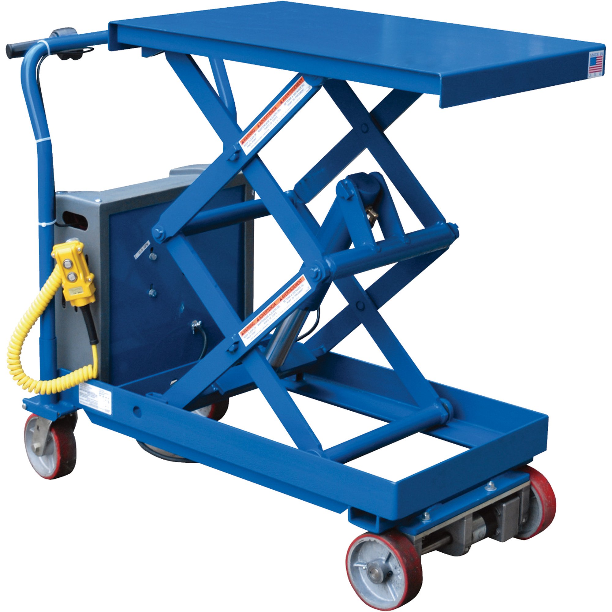 Vestil Traction Drive Electric Hydraulic Elevating Cart — 2,000-Lb ...