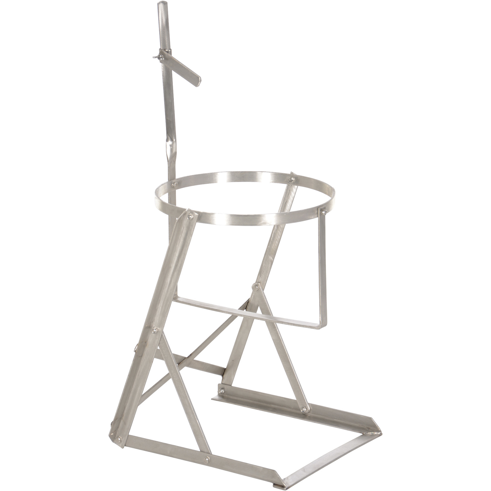 Vestil Manual Pail Tipper - Stainless Steel, 5-Gallon Capacity, 10in ...