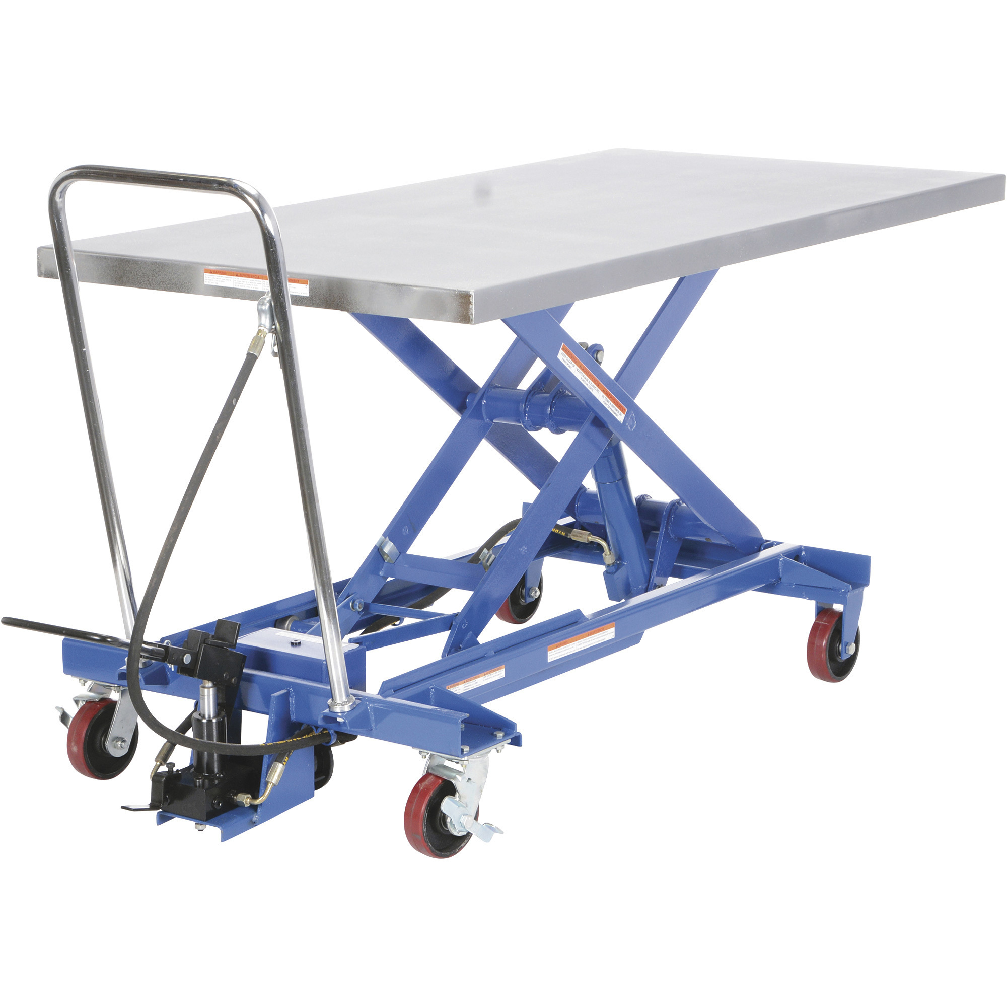 Vestil Air Hydraulic Scissor Cart - 1,000-Lb. Capacity, 63in.L x 31.5in ...