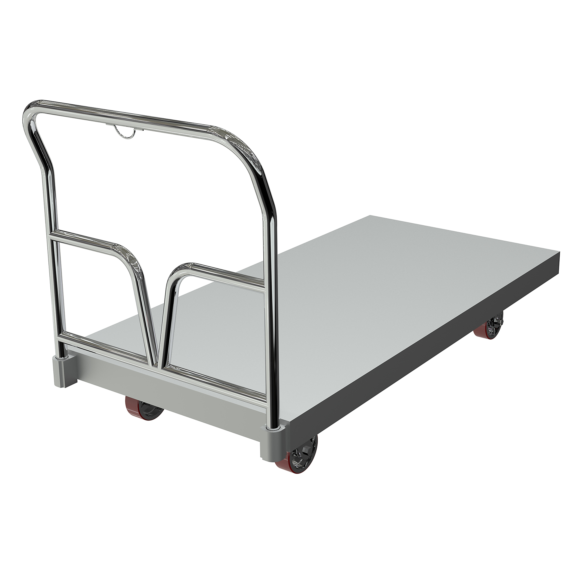 Vestil Aluminum Sheet Deck Platform Truck - 60in.L x 30in.W, 3600-Lb. Capacity, Removable Steel ...