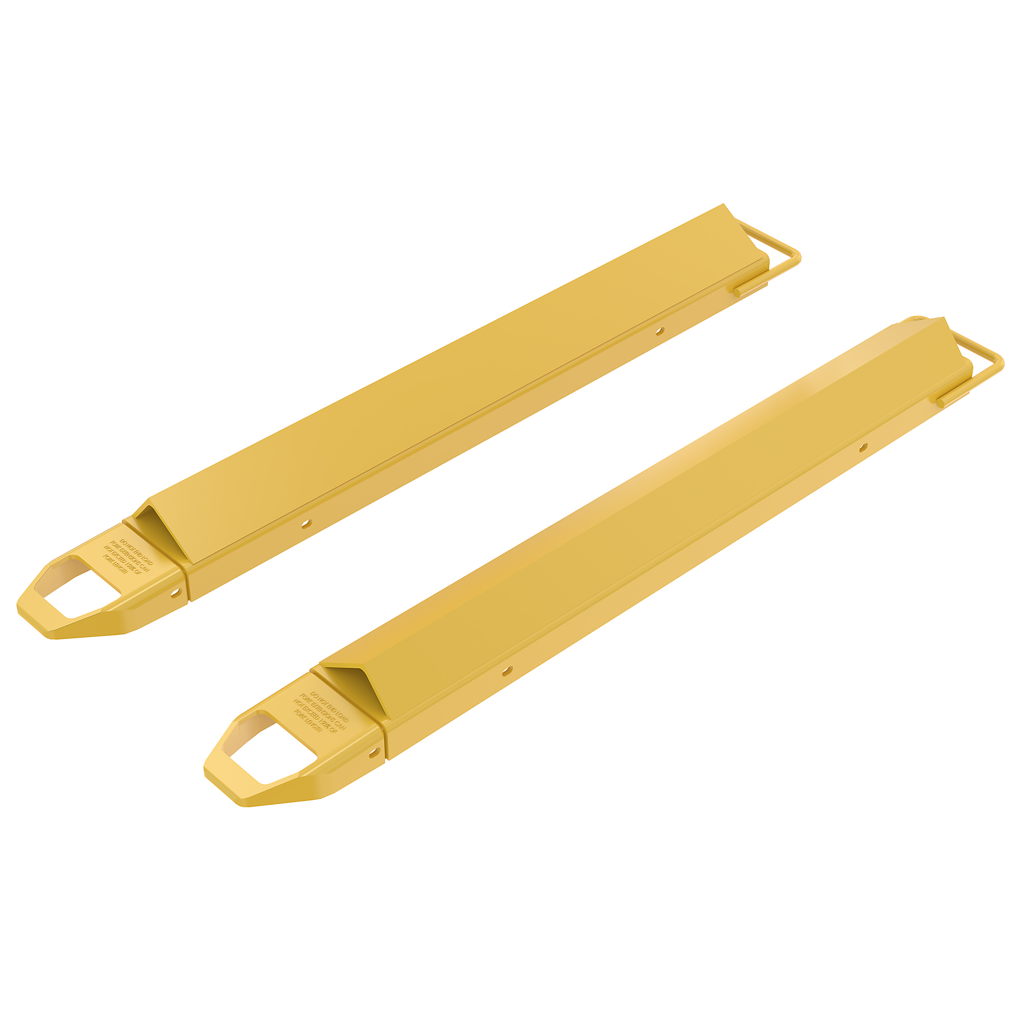 Vestil Fork Extensions, Triangular, 54in.L, Fits 5in.W Forks, 2-Pc. Set ...