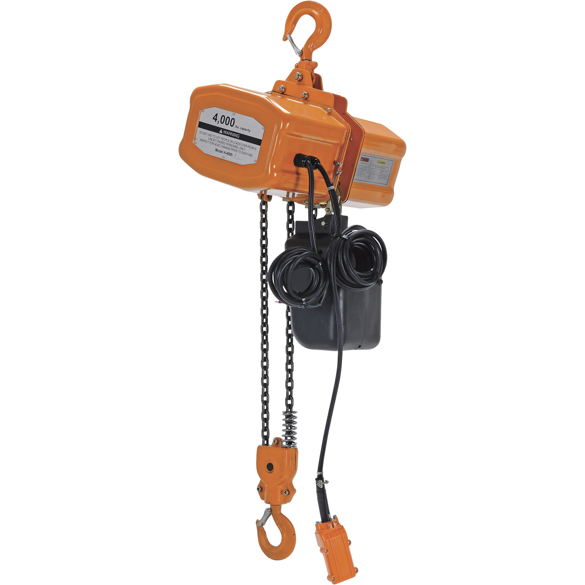 Vestil, ECONOMY CHAIN HOIST WITH CHAIN, Capacity 4000 lb, Lift Height ...