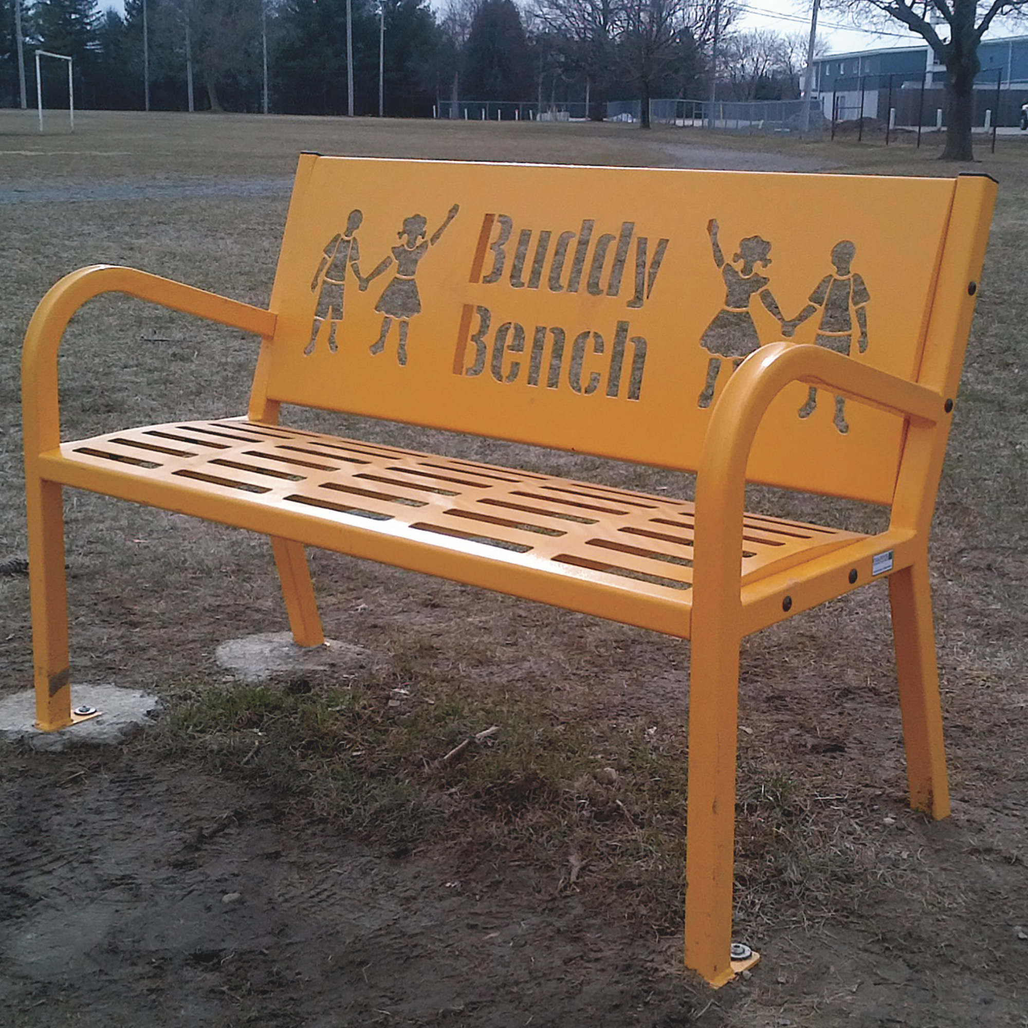Paris Lasting Impressions 4ft.L Buddy Bench, Yellow, Model# 460-343 ...