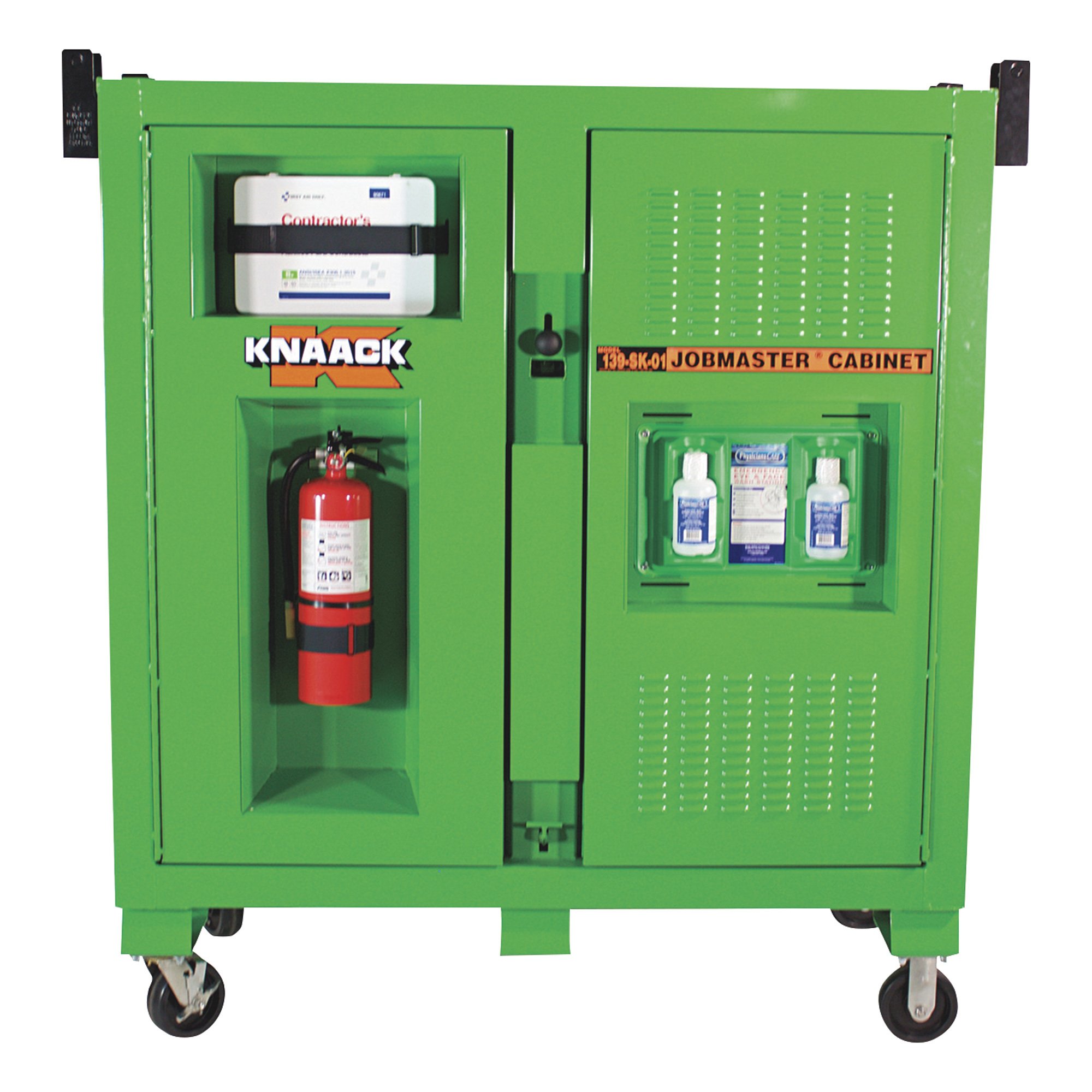 KNAACK Safety Kage Cabinet — Green, 59.4 Cu. Ft., 60in.W x 30in.D x ...