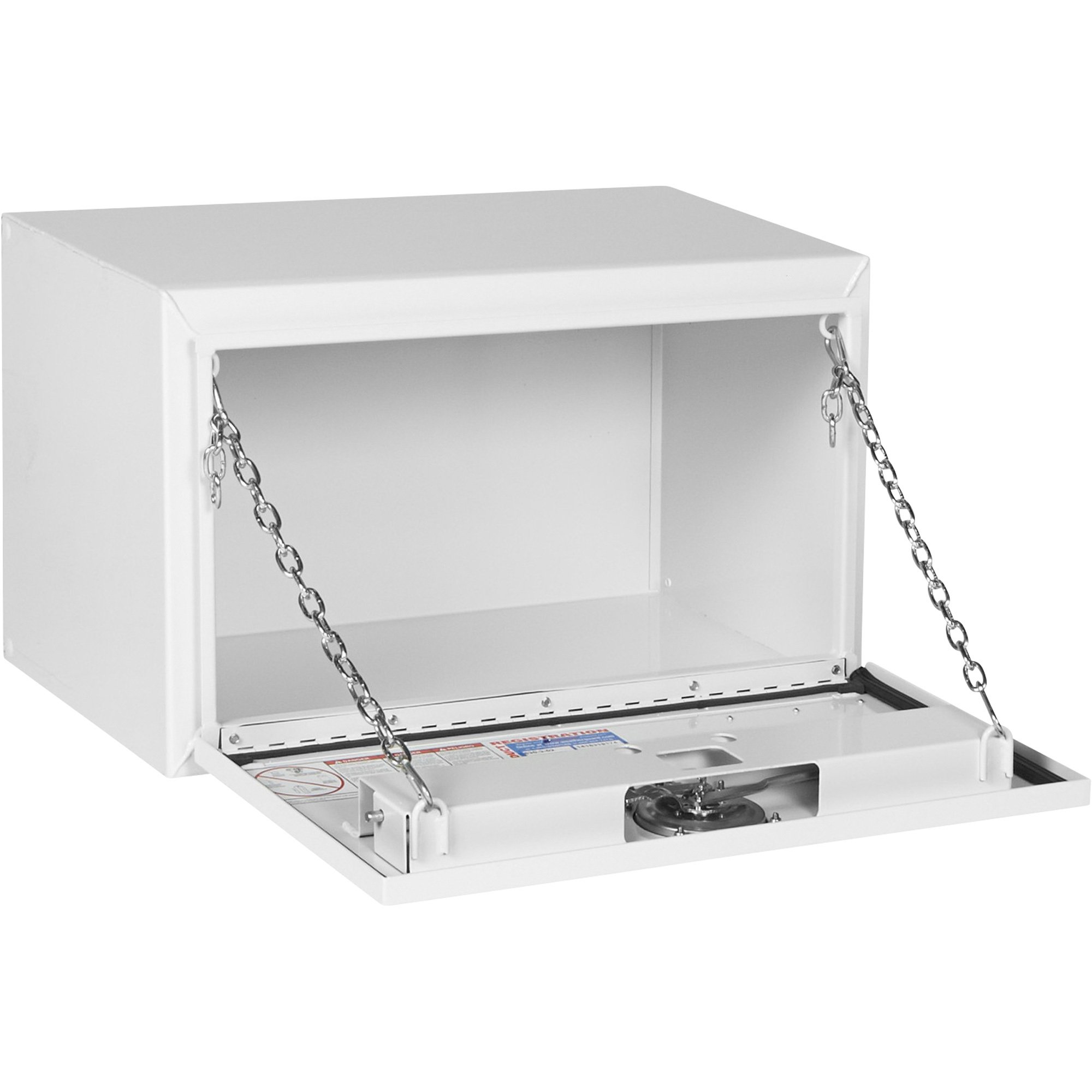 Weather Guard Underbed Truck Tool Box — Steel, Brite White, 30.13in.L x ...