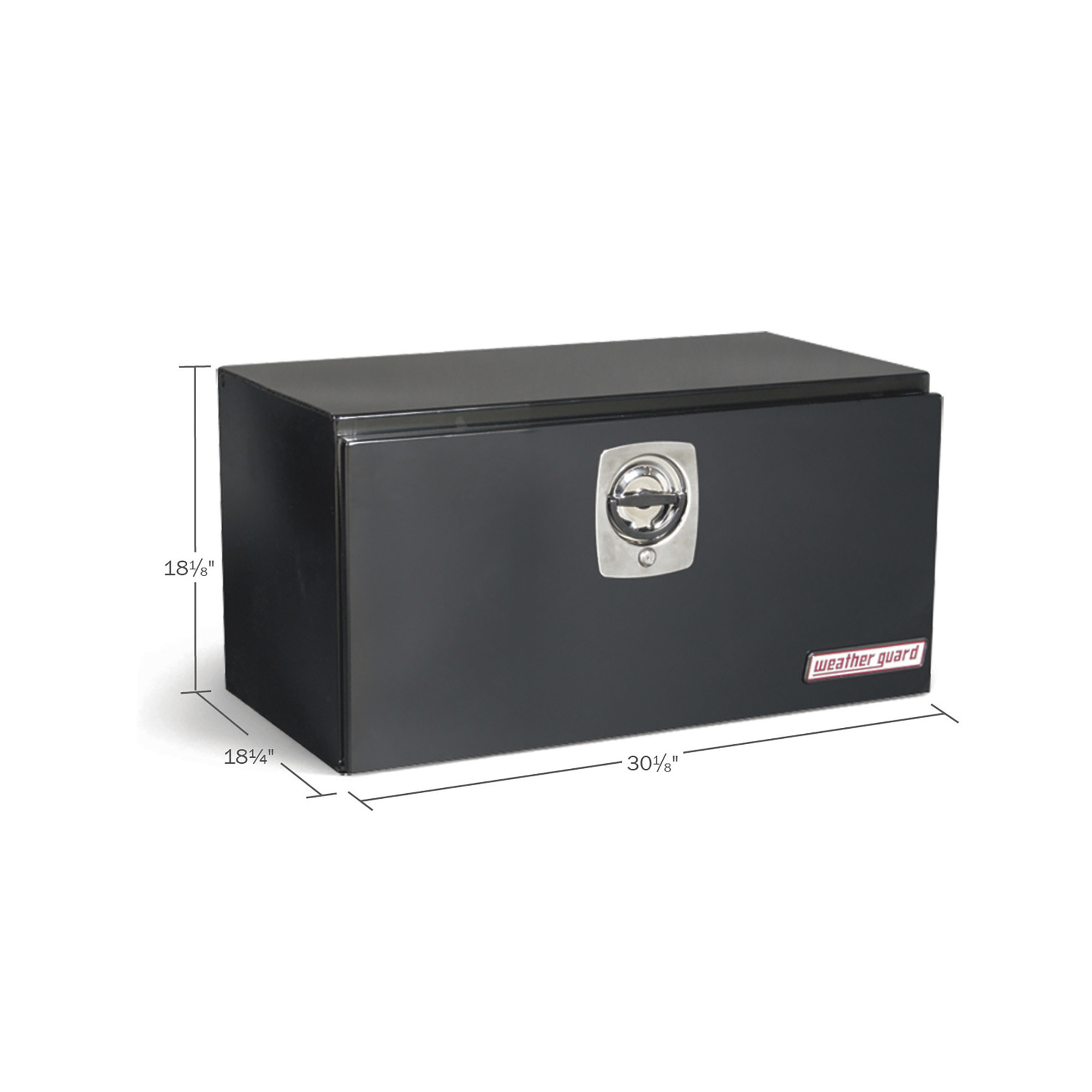 Weather Guard Underbed Truck Tool Box — Steel, Gloss Black, 30.13in.L x ...