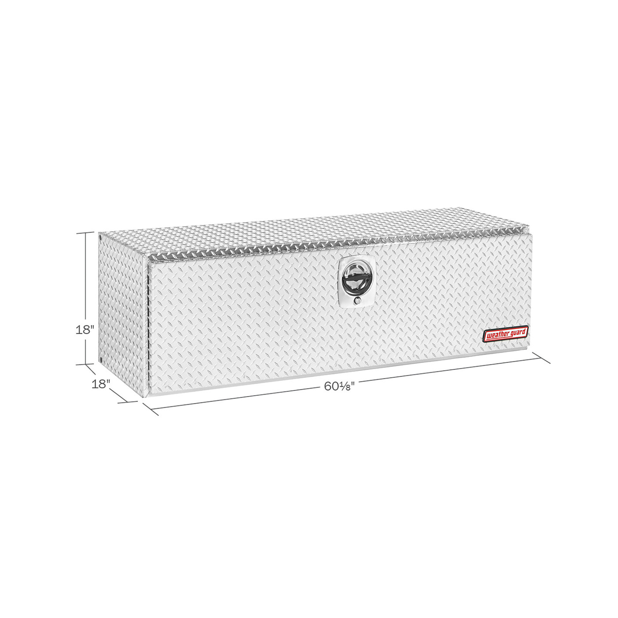 Weather Guard Underbed Truck Tool Box, Aluminum, Diamond Plate, 60.13in ...