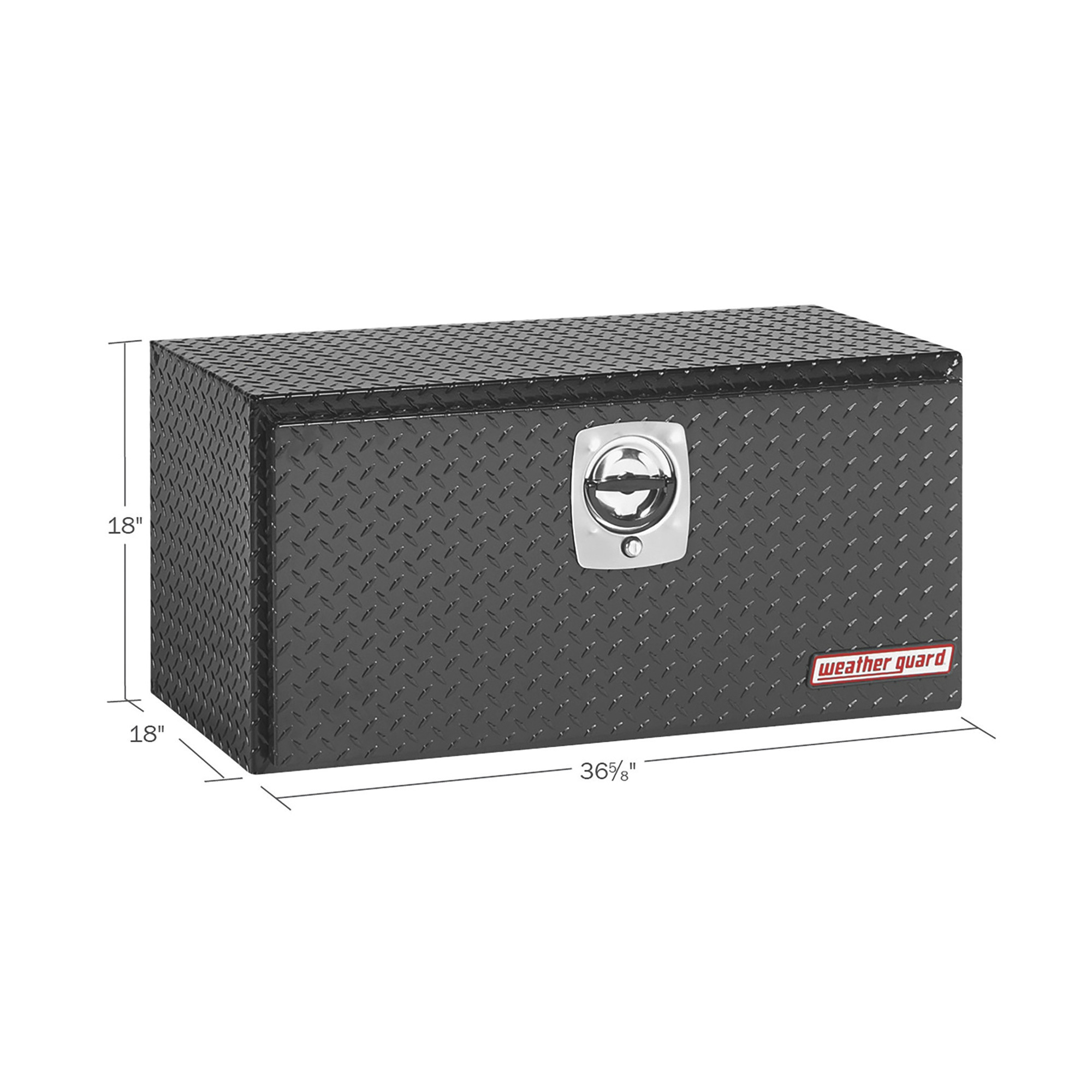 Weather Guard Underbed Truck Tool Box — Aluminum, Gloss Black, 36.63in ...
