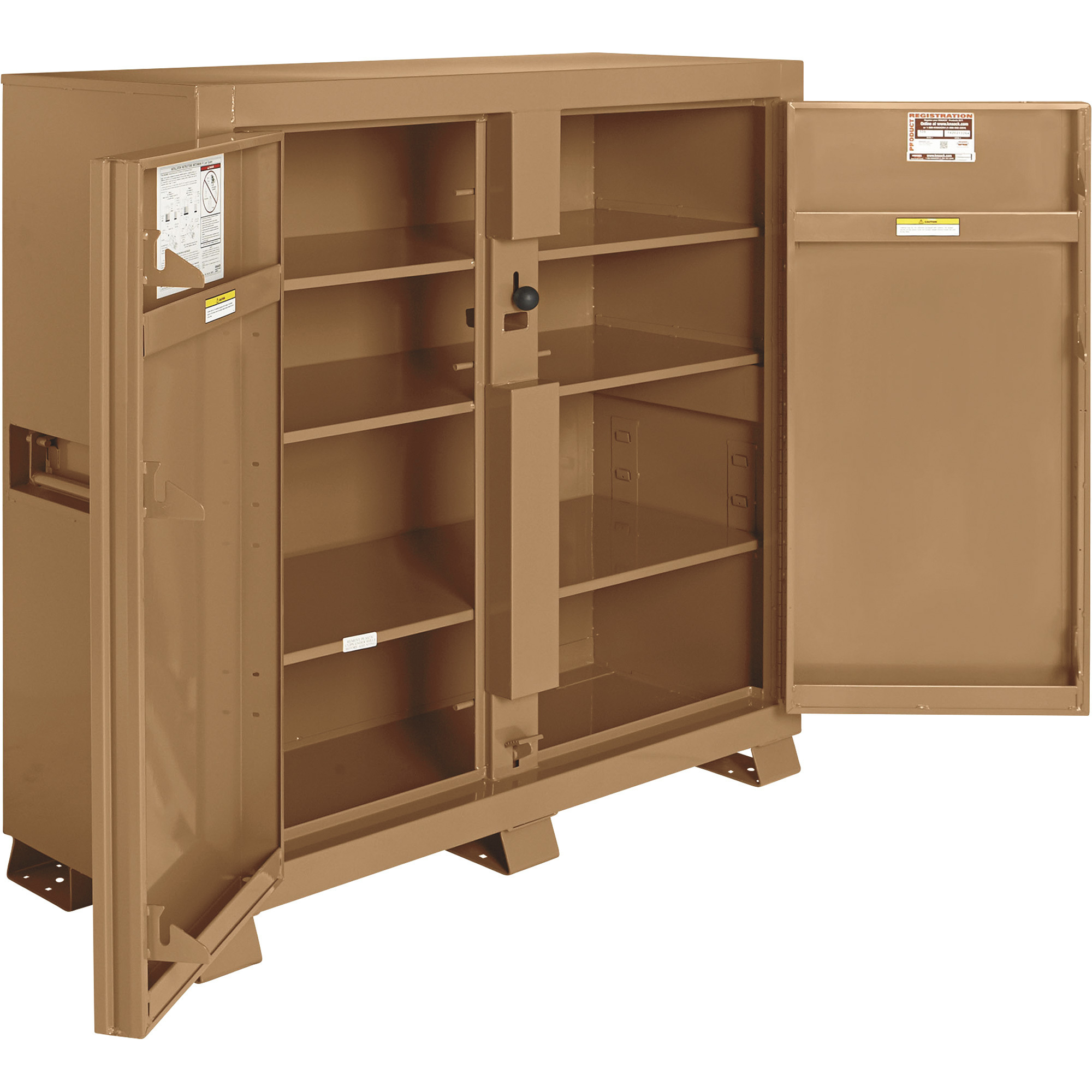 KNAACK Jobmaster Cabinet, Tan, 47 1/2 Cu. Ft., 60in.W x 24in.D x 60in.H ...