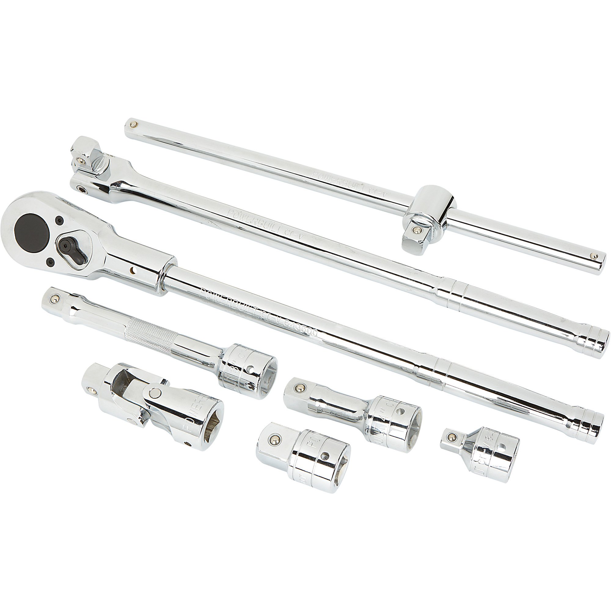 Powerbuilt 3/4in. Drive Ratchet and Accessory Set — 8-Pc. | Northern Tool