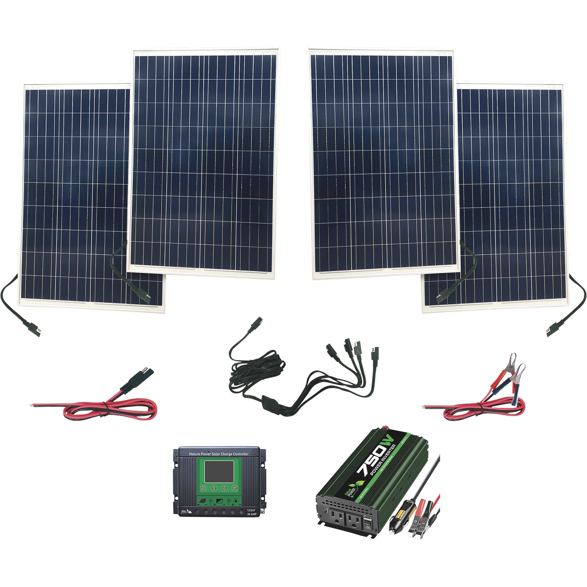 Nature Power Solar Kit — 440 Watts, 4 Solar Panels, Model# 53440 ...