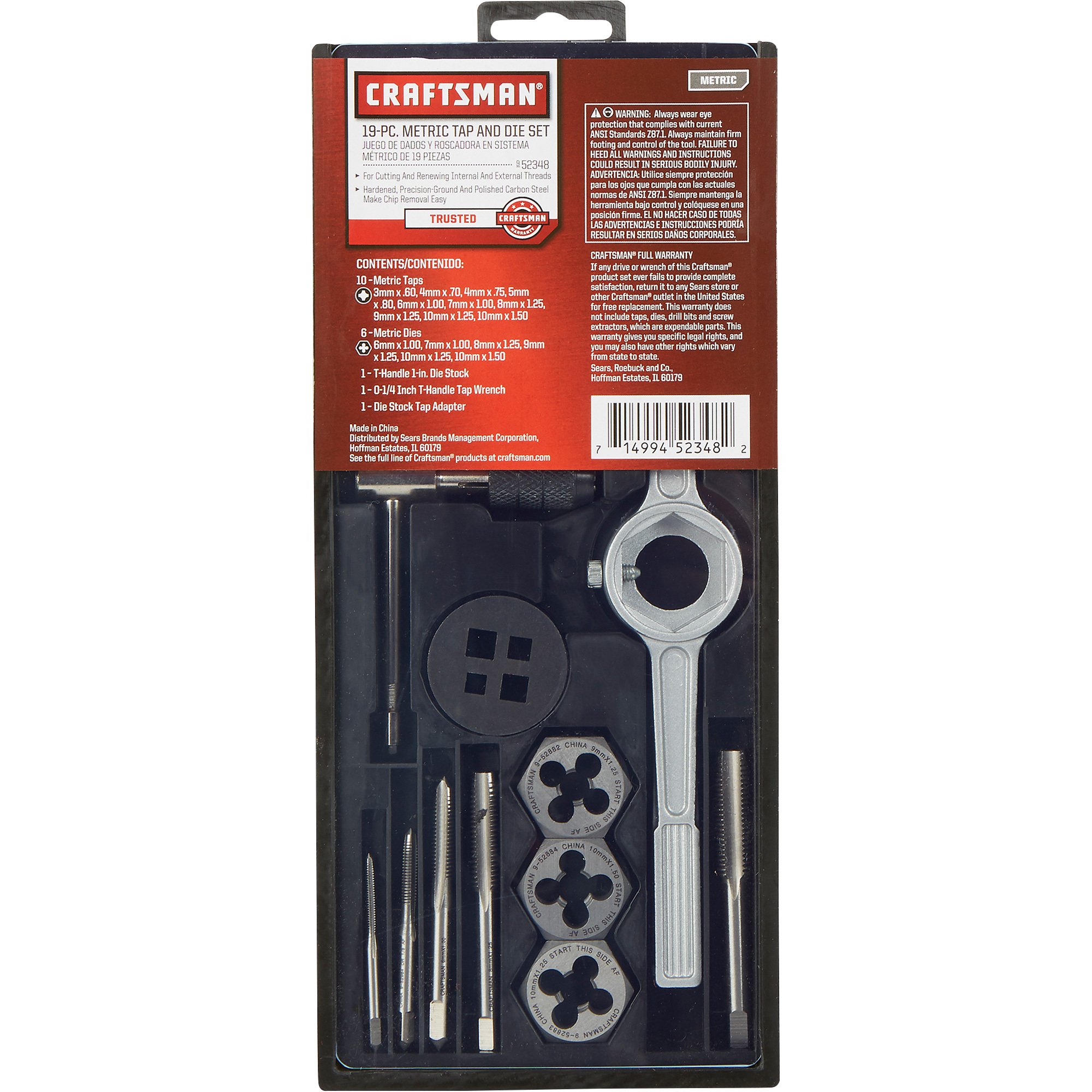 Craftsman Tap and Die Set — 19-Pc., Metric, Model# 9-52348 | Northern Tool