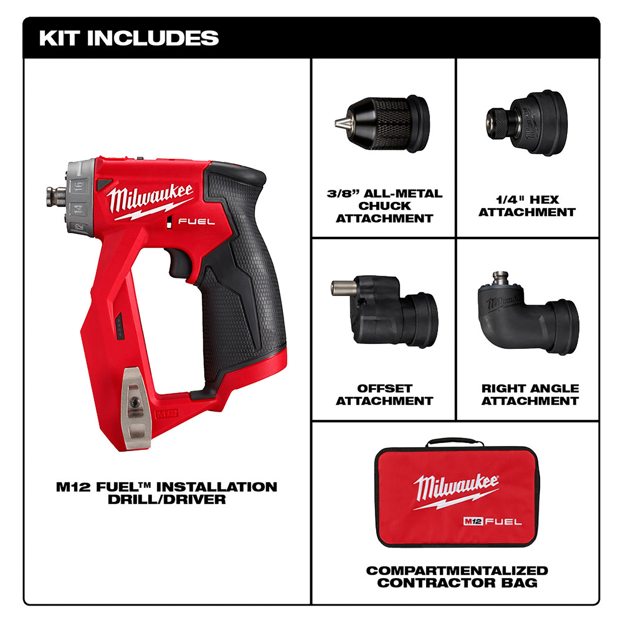 Milwaukee M12 FUEL Installation Drill/Driver, Tool Only, 300 In./Lbs ...