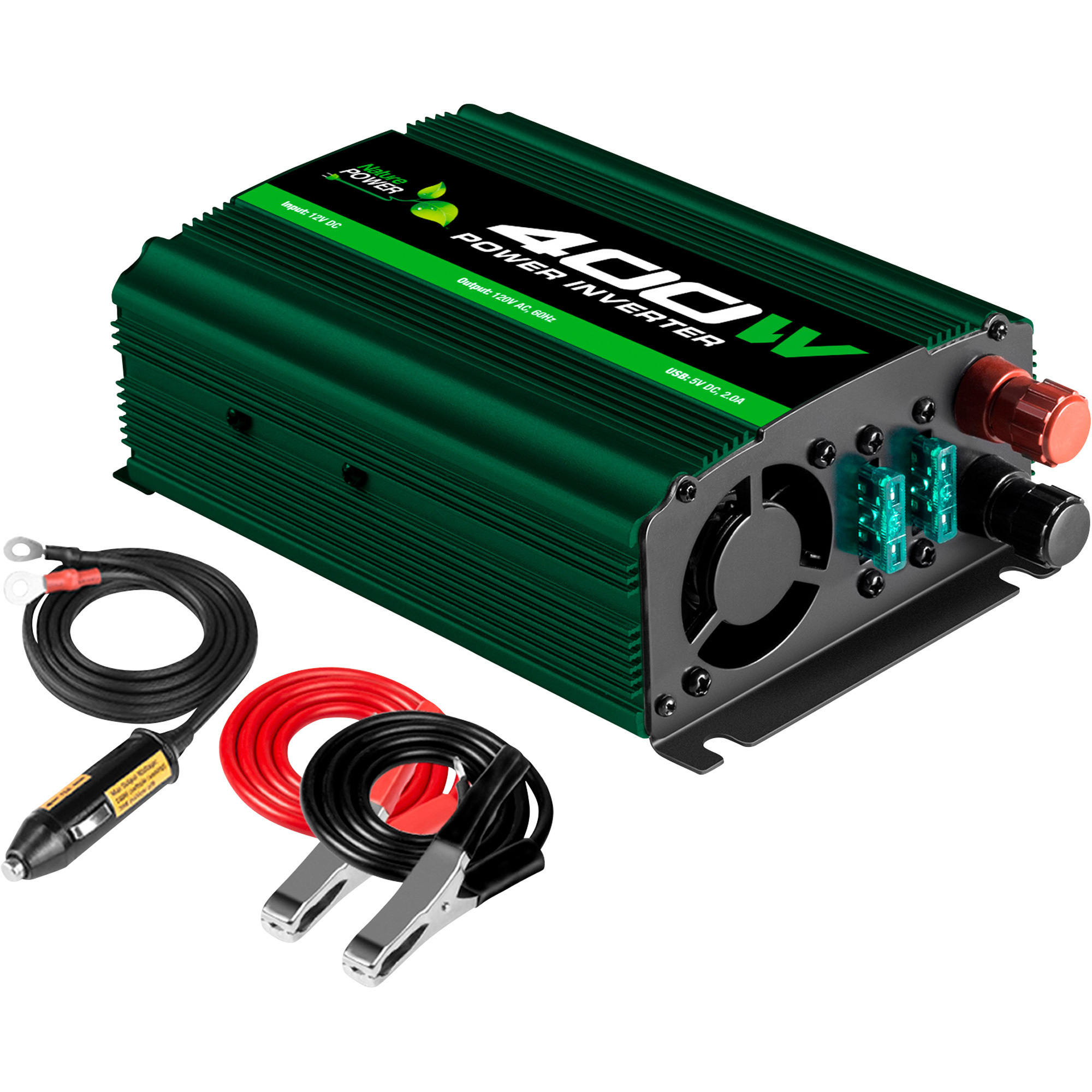 Nature Power Modified Sine Wave Power Inverter with Cables, 400 ...