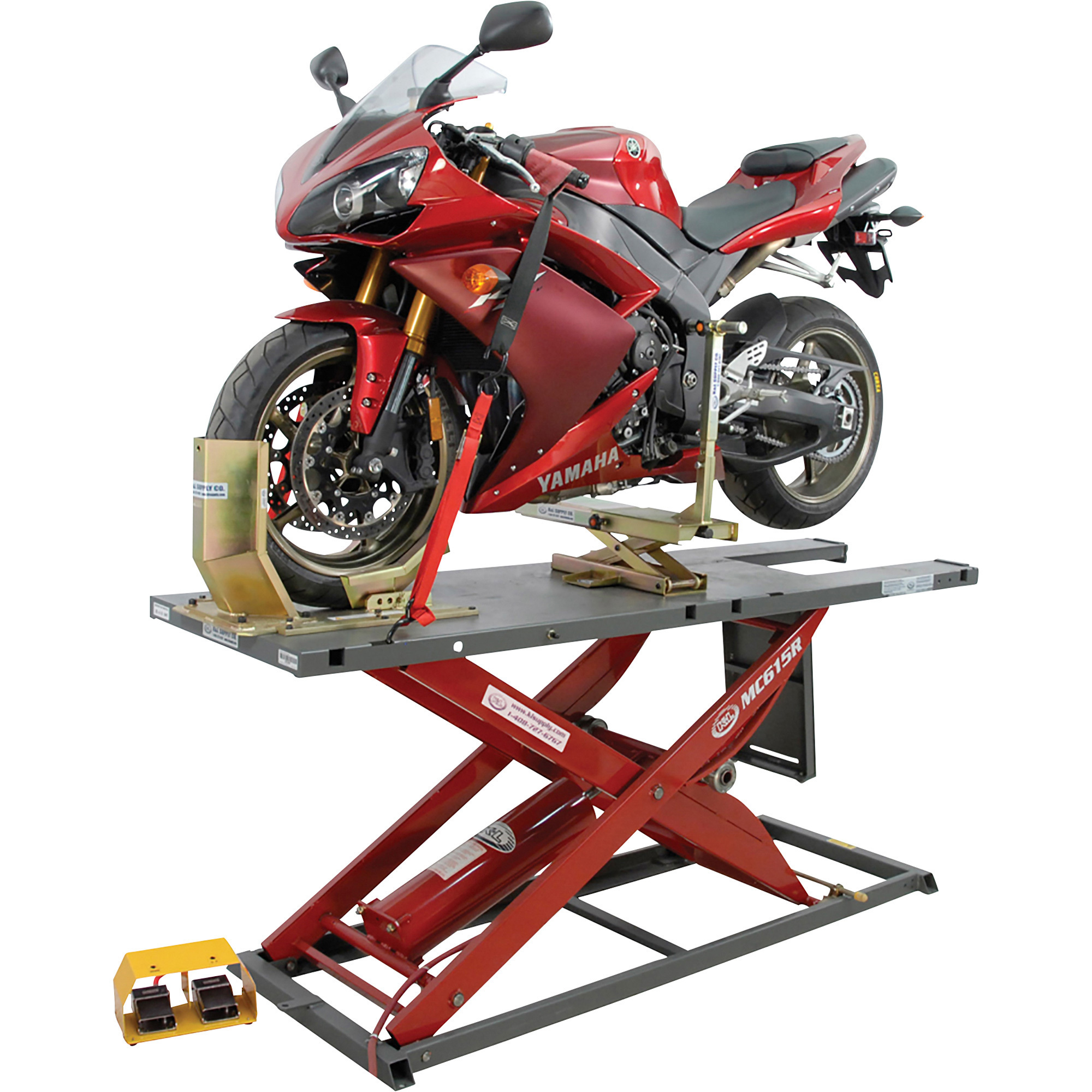 K&L Motorcycle Air Lift, 1000-Lb. Capacity, Red, Model# MC615R RED ...