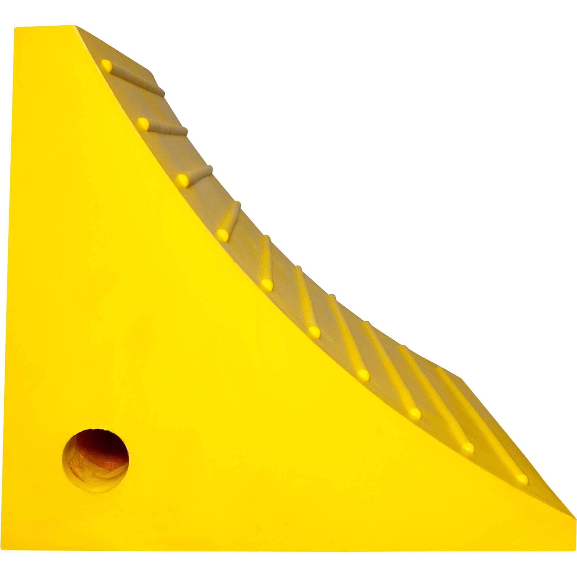 ESCO Weather-Resistant Polyurethane Wheel Chock, Safety Yellow, 60-Ton ...