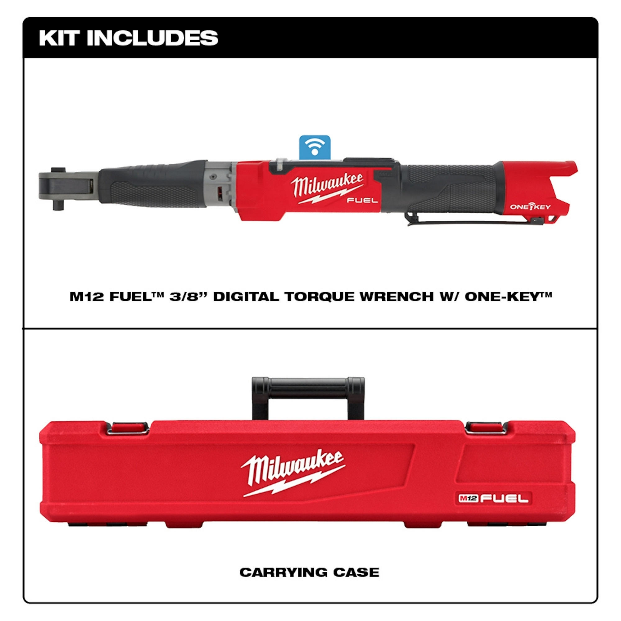 Milwaukee M12 FUEL 3/8in. Digital Torque Wrench with One-Key, Tool Only ...