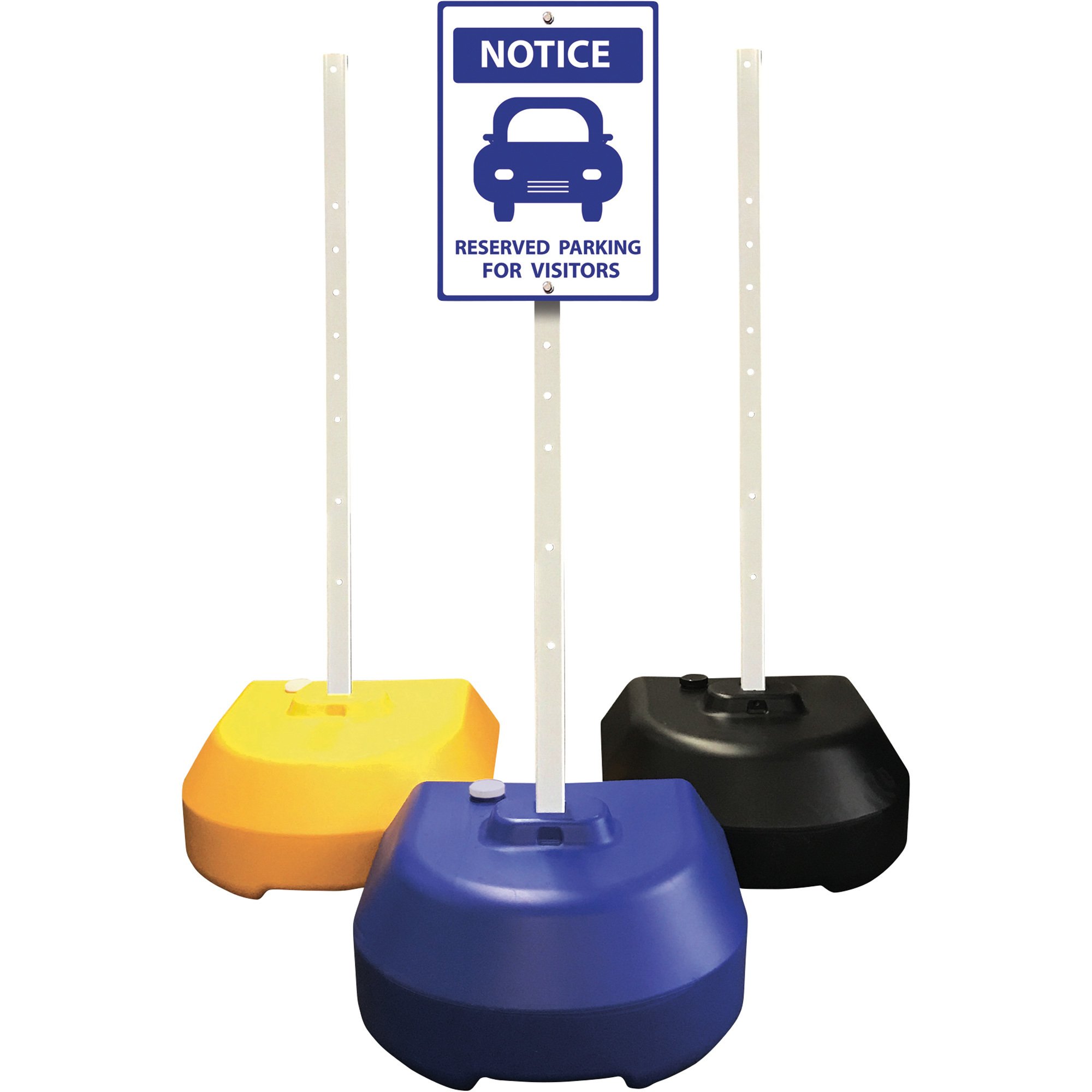 Plasticade Rock-It Portable Sign Base Kit — Blue, 24in.W Base, Model ...