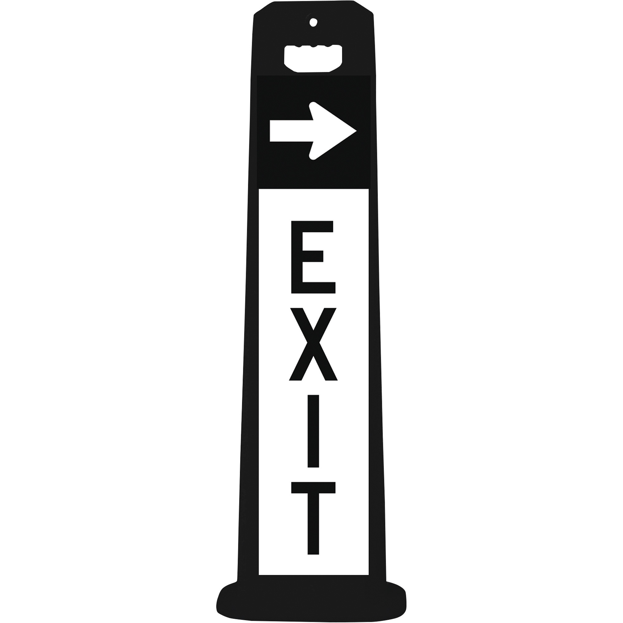 Plasticade Gemstone Reflective EXIT/Arrows Sign with 9-Lb. Base, 36in.H ...