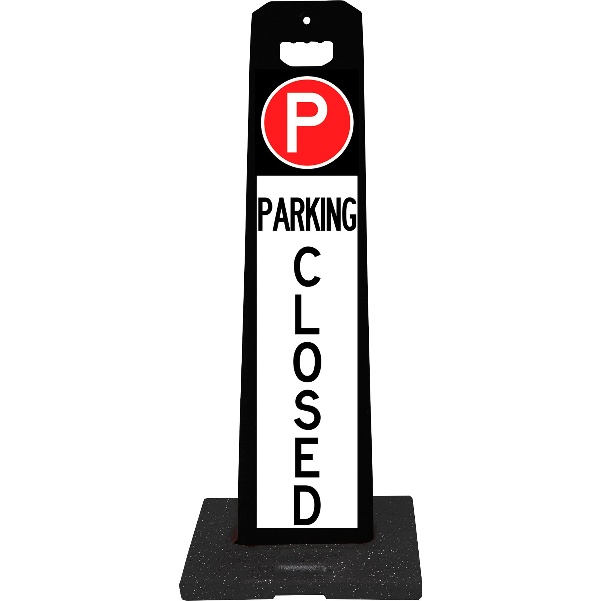 Plasticade Gemstone PARKING CLOSED Reflective Sign with 9-Lb. Base ...
