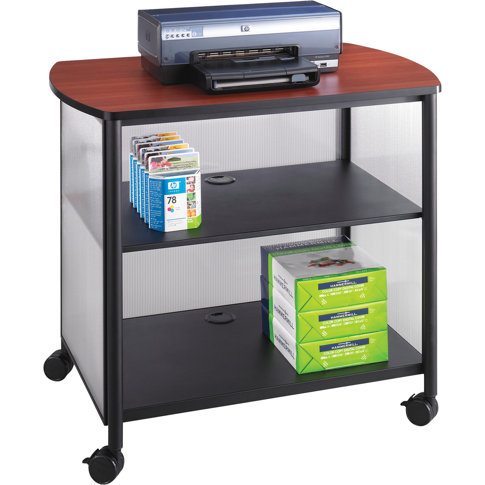 Safco Impromptu Deluxe Machine Stand — 34 1/4in.W x 25 1/5in.D x 31in.H ...