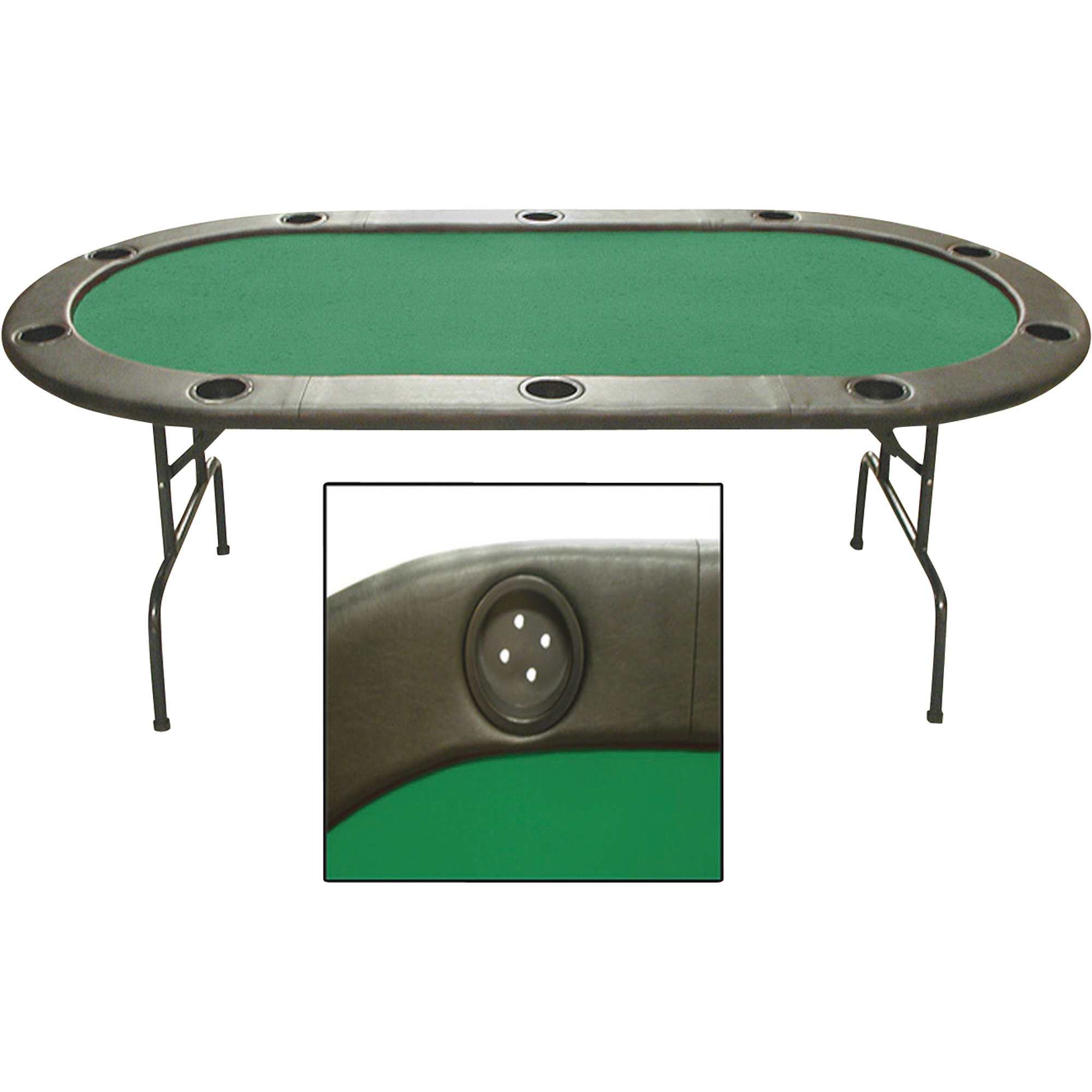 Texas Hold 'Em Poker Table — Metal Exterior Frame, Model# 10-HT1GR ...