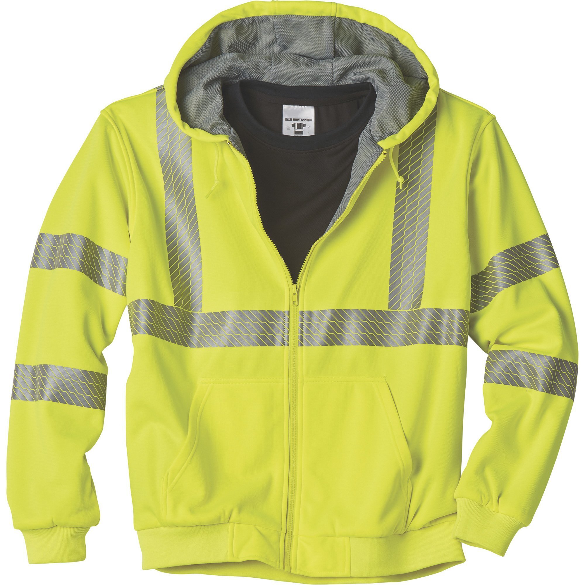 Tough Duck Safety Men's Class 3 High Visibility Thermal-Lined Hoodie, Lime, 3XL | Northern Tool