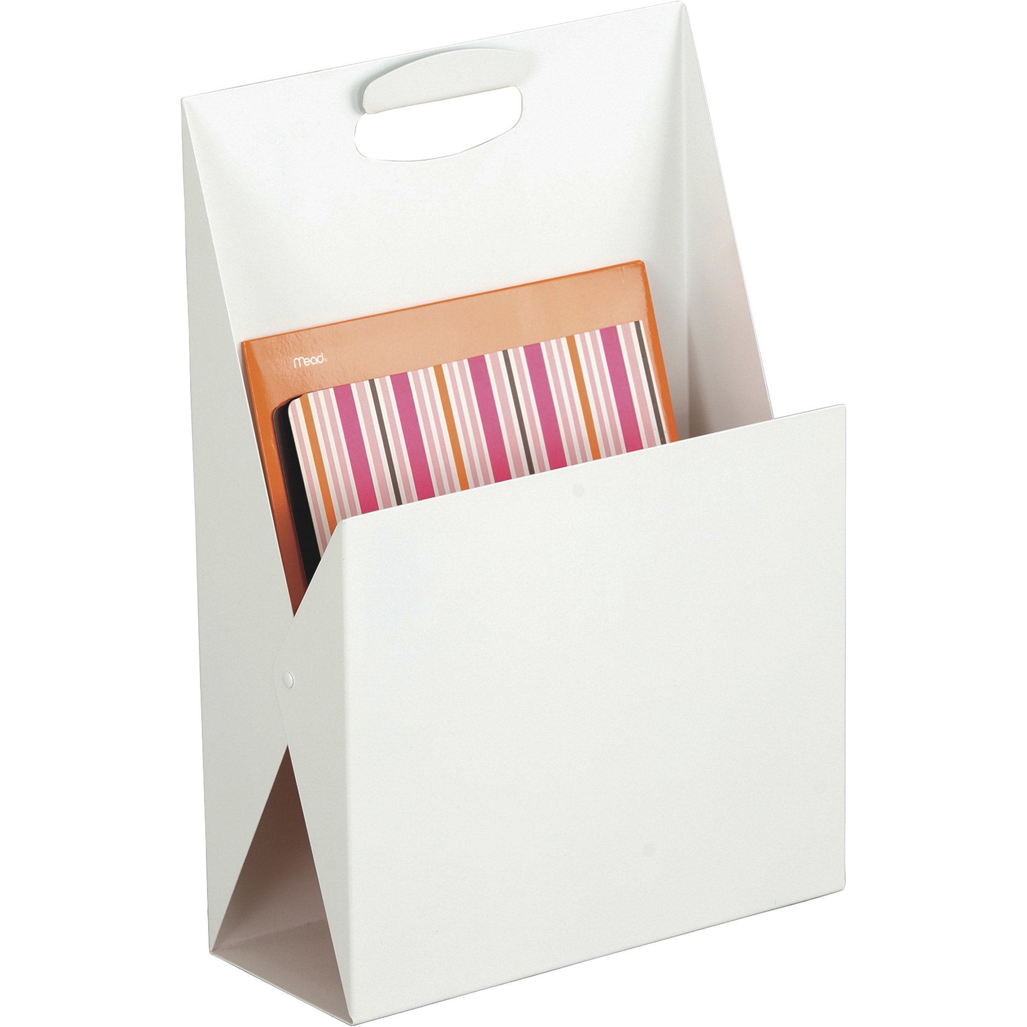 Safco Portable Steel File Tote and Desktop Organizer — White, 17in.W x ...