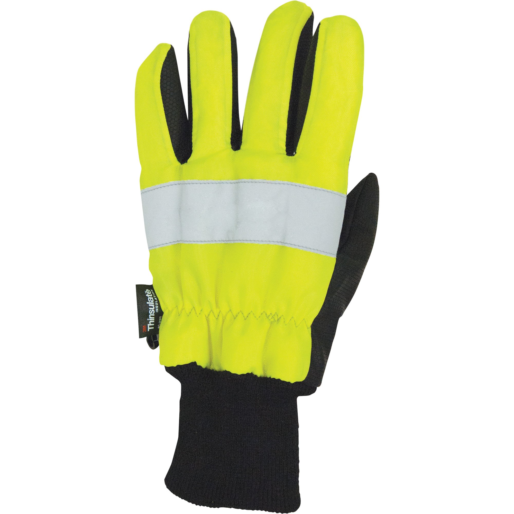 Richlu Men's High Visibility Traffic Safety Gloves — Lime/Black ...
