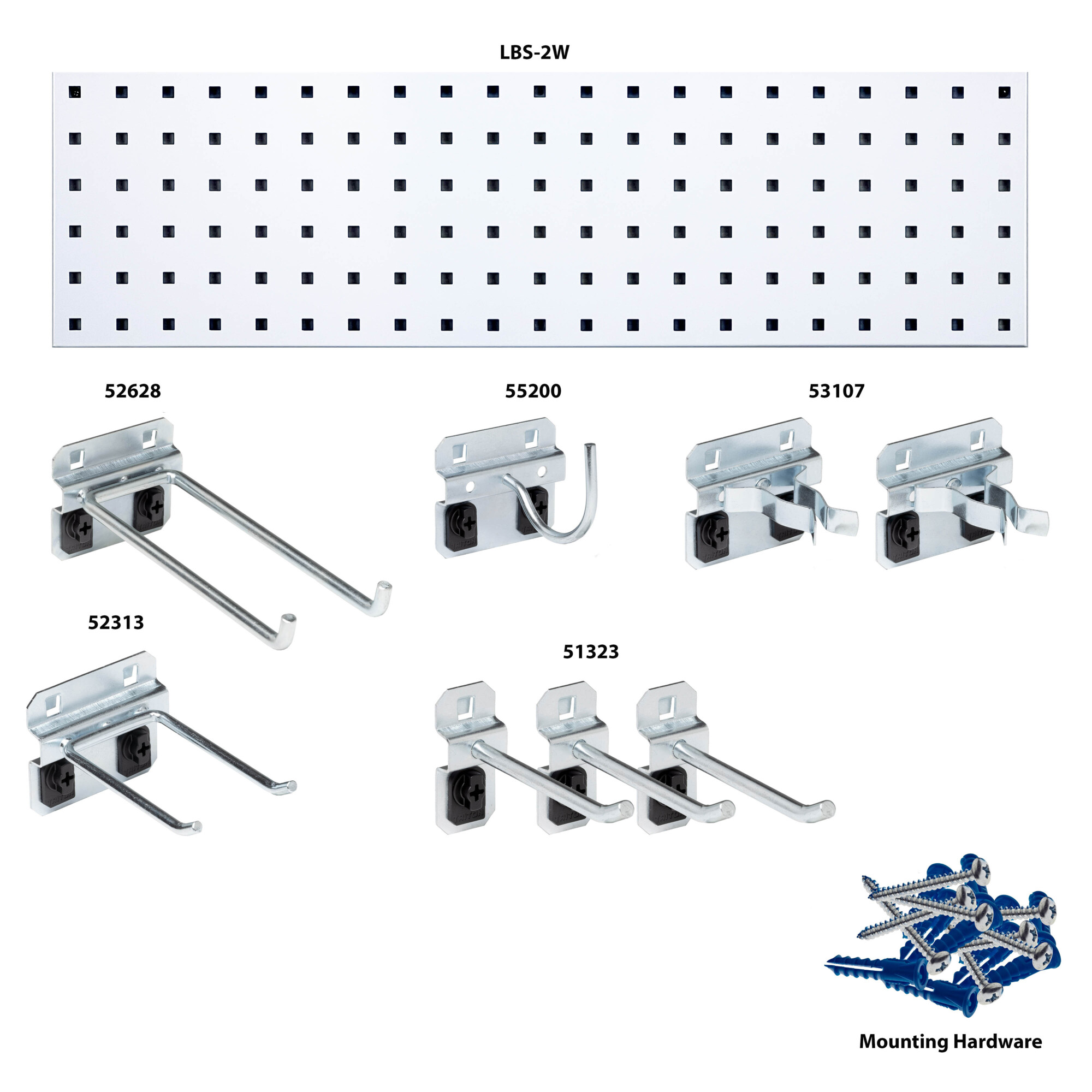 Triton LocBoard Garden Pegboard Strip Kit, White, 31 1/2in.L x 9in.W ...