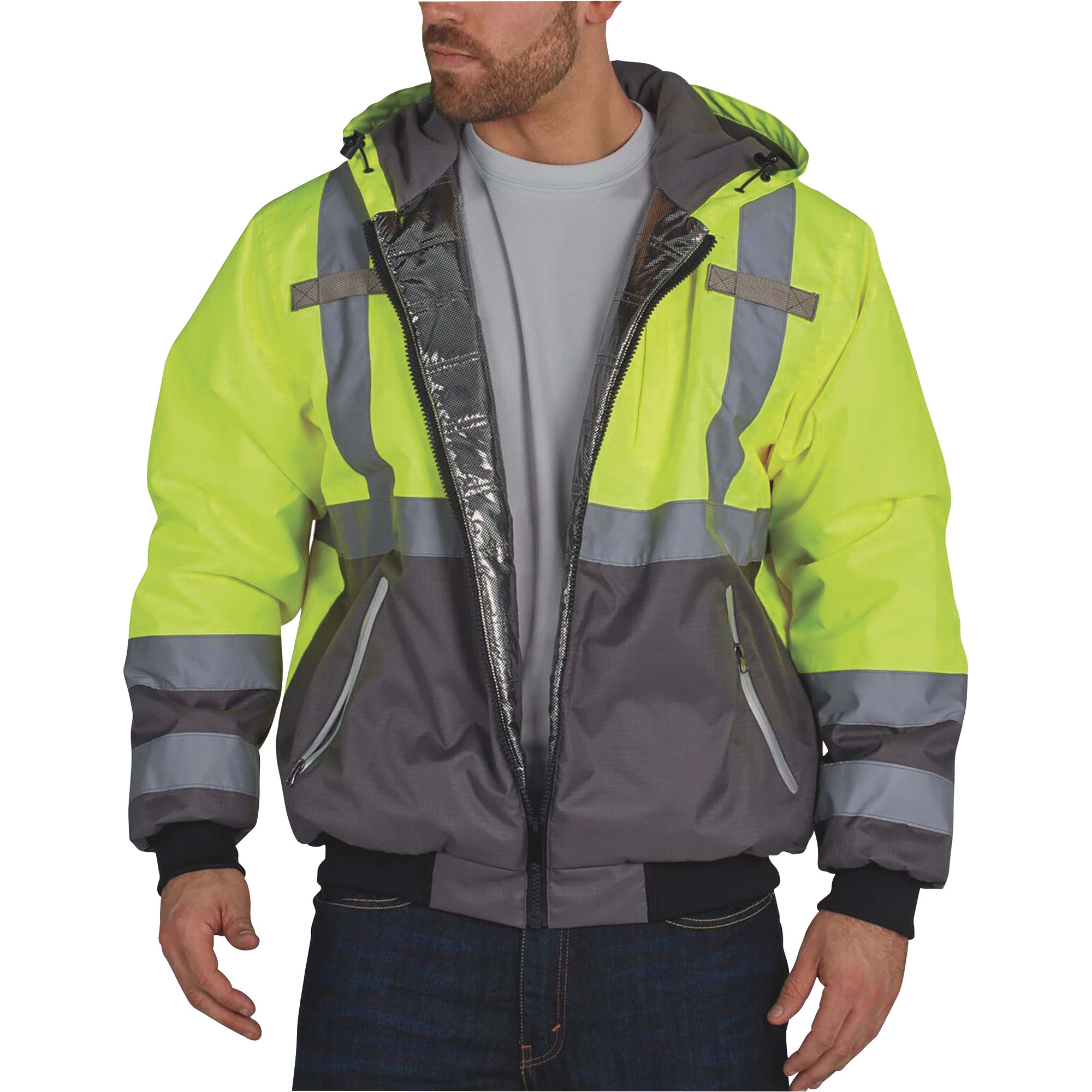 Utility Pro Wear Men's Class 3 High Visibility Bomber with Warm UP ...