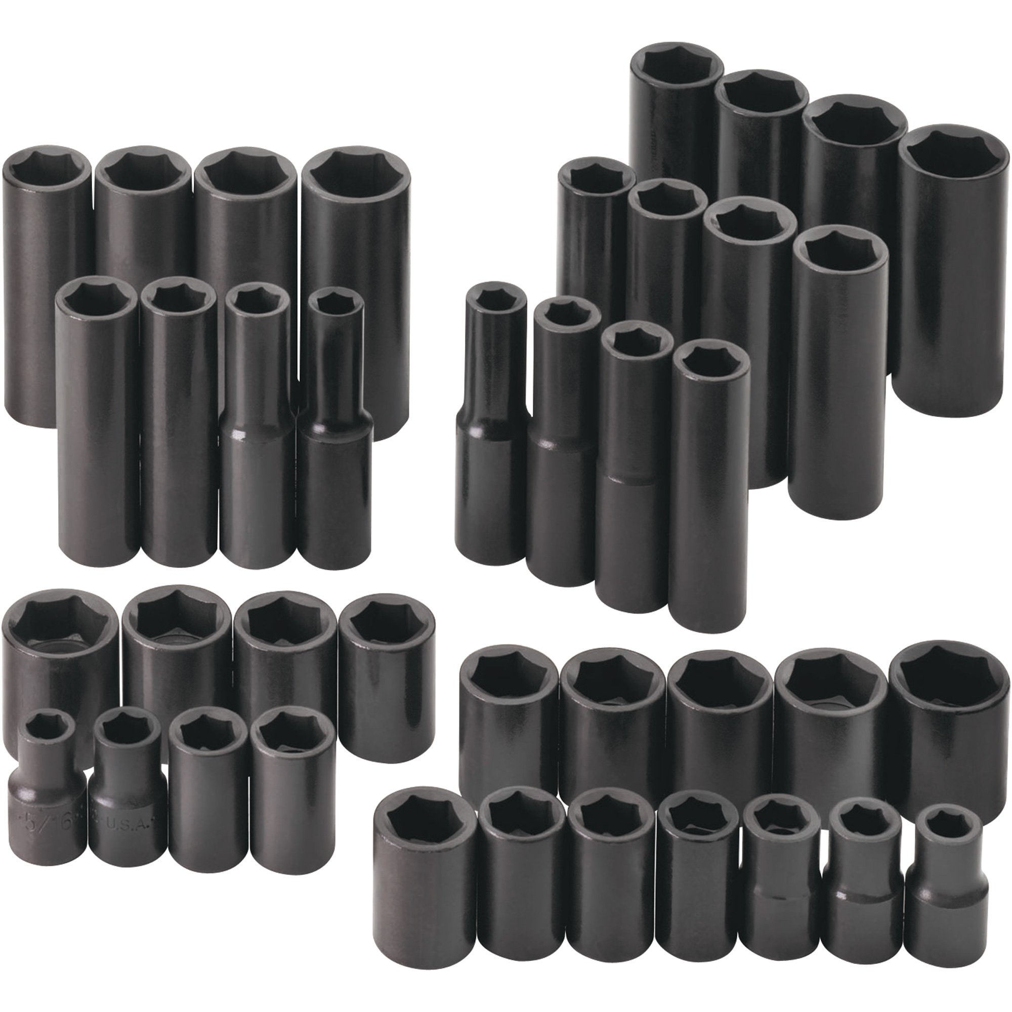 SK SAE and Metric Impact Sockets — 3/8in. Drive, 40-Pc. Set, Model ...