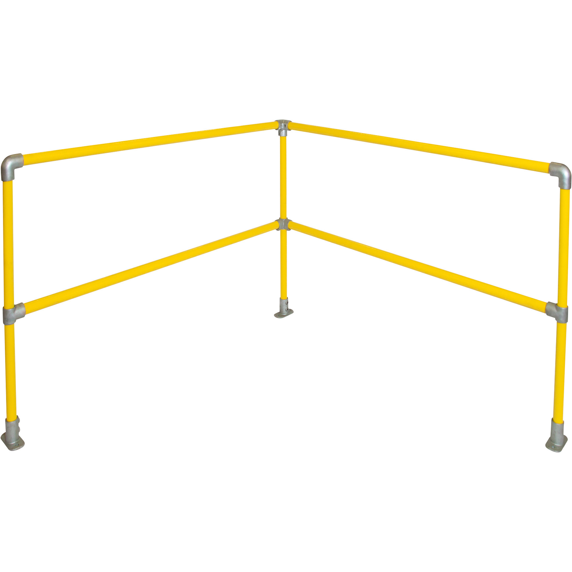 Safety Rail Company Accu-Fit Express Rail Kit, Corner, Yellow, 6ft. x ...