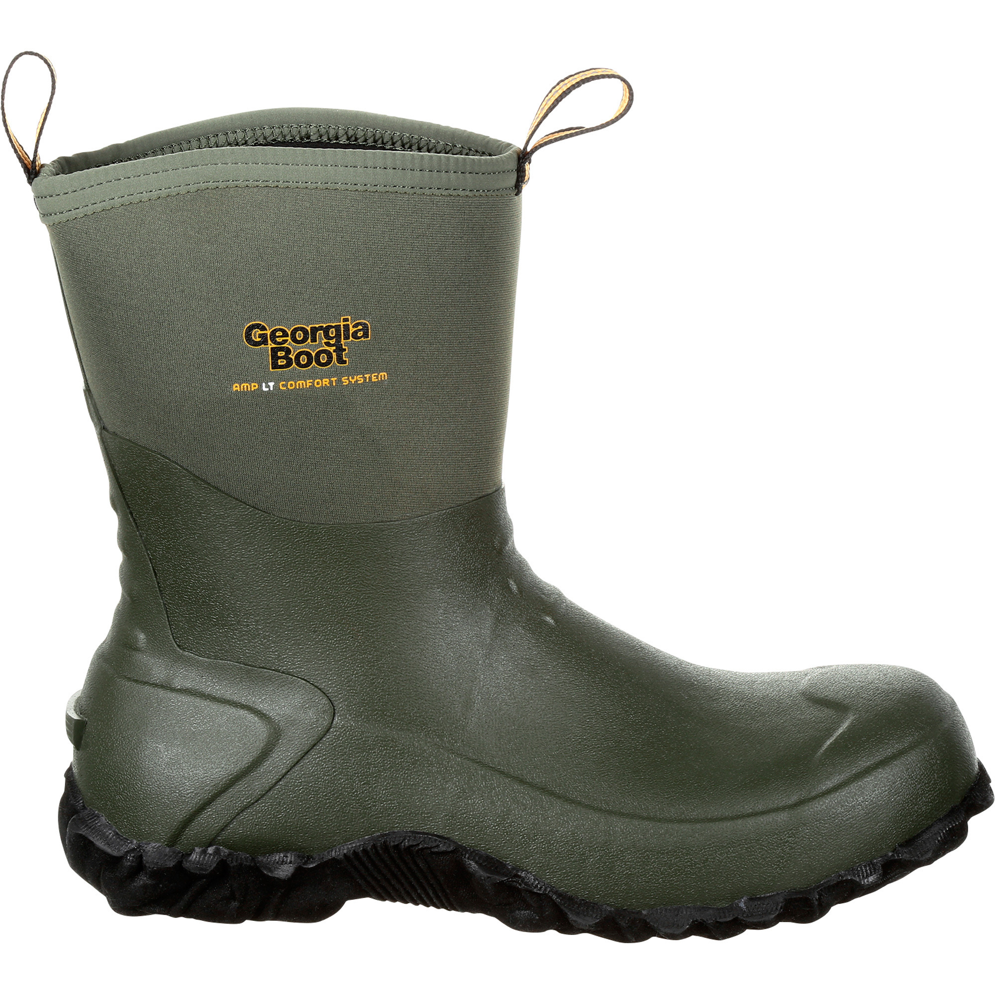 Georgia Men's 10in. Waterproof Mid Rubber Boots, Green, Size 8, Model ...