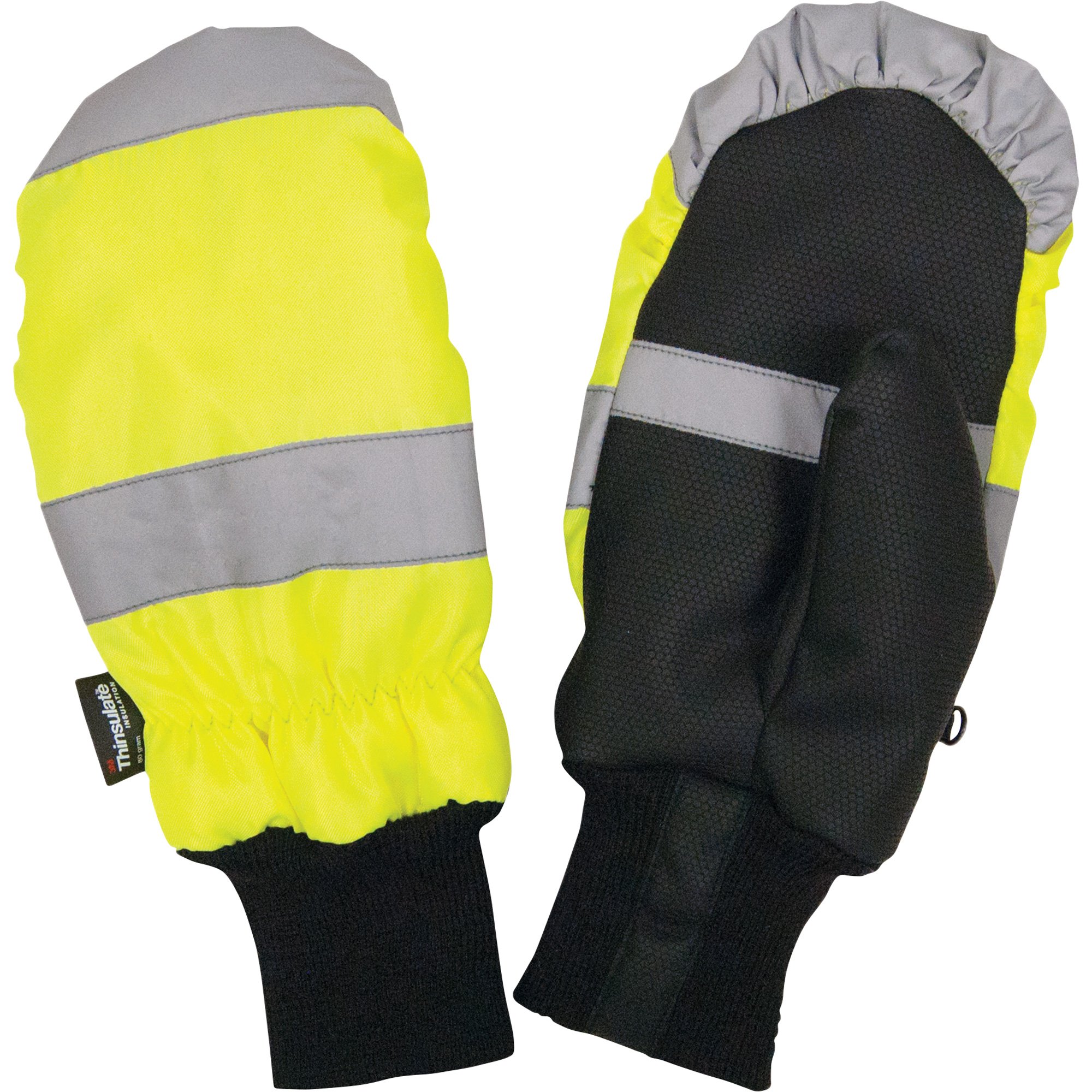 Richlu Men's High Visibility Traffic Safety Mitts — Lime, Medium ...