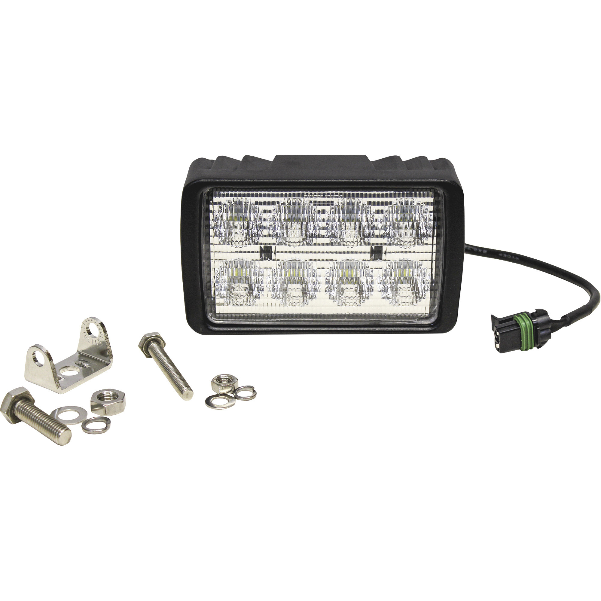 Tiger LED Rectangular Left/Right Side Work Flood Light, 40 Watt, 8 LEDs ...