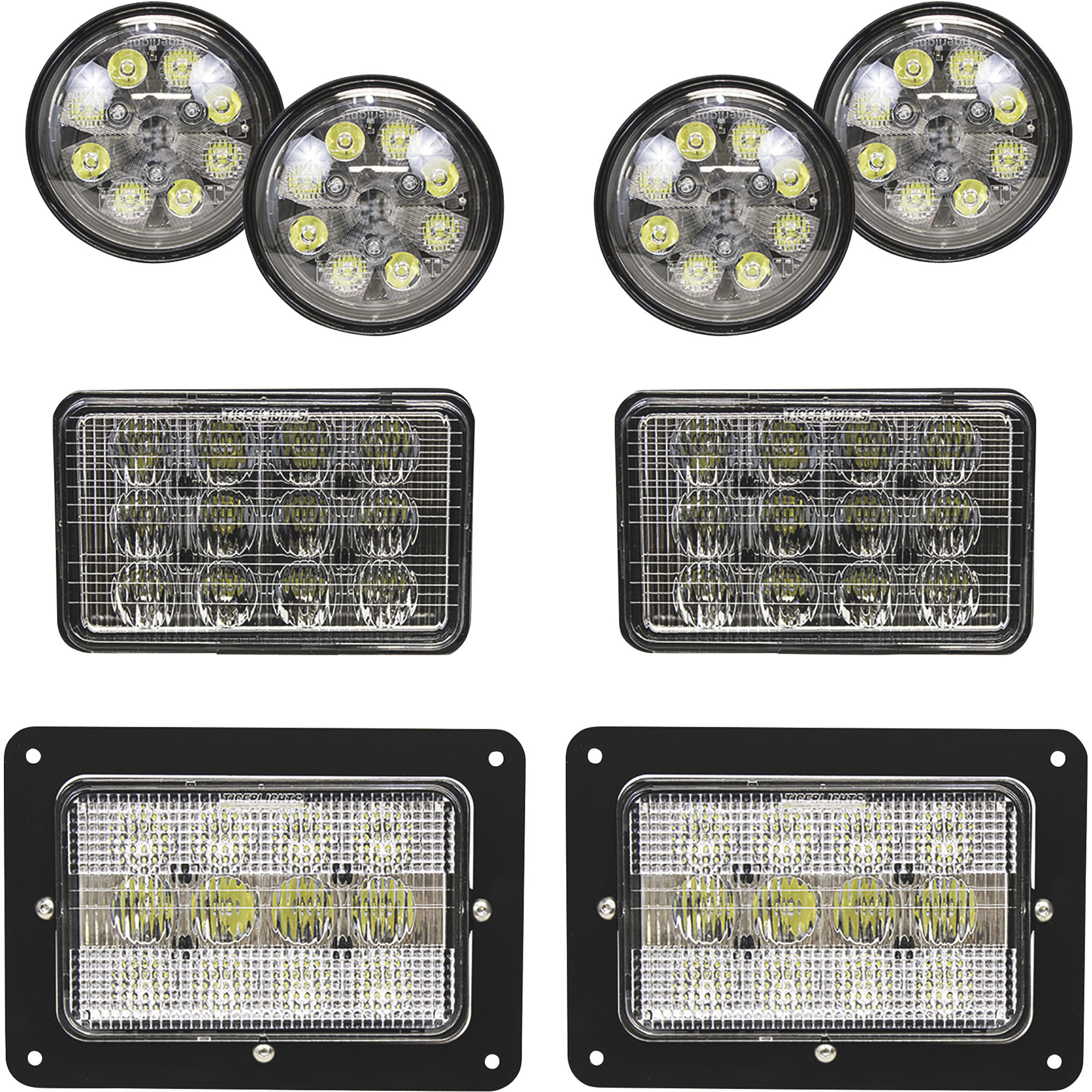 Tiger LED 8-Light Flood/Spot and Flood Tractor Light Kit, 336 Watts ...