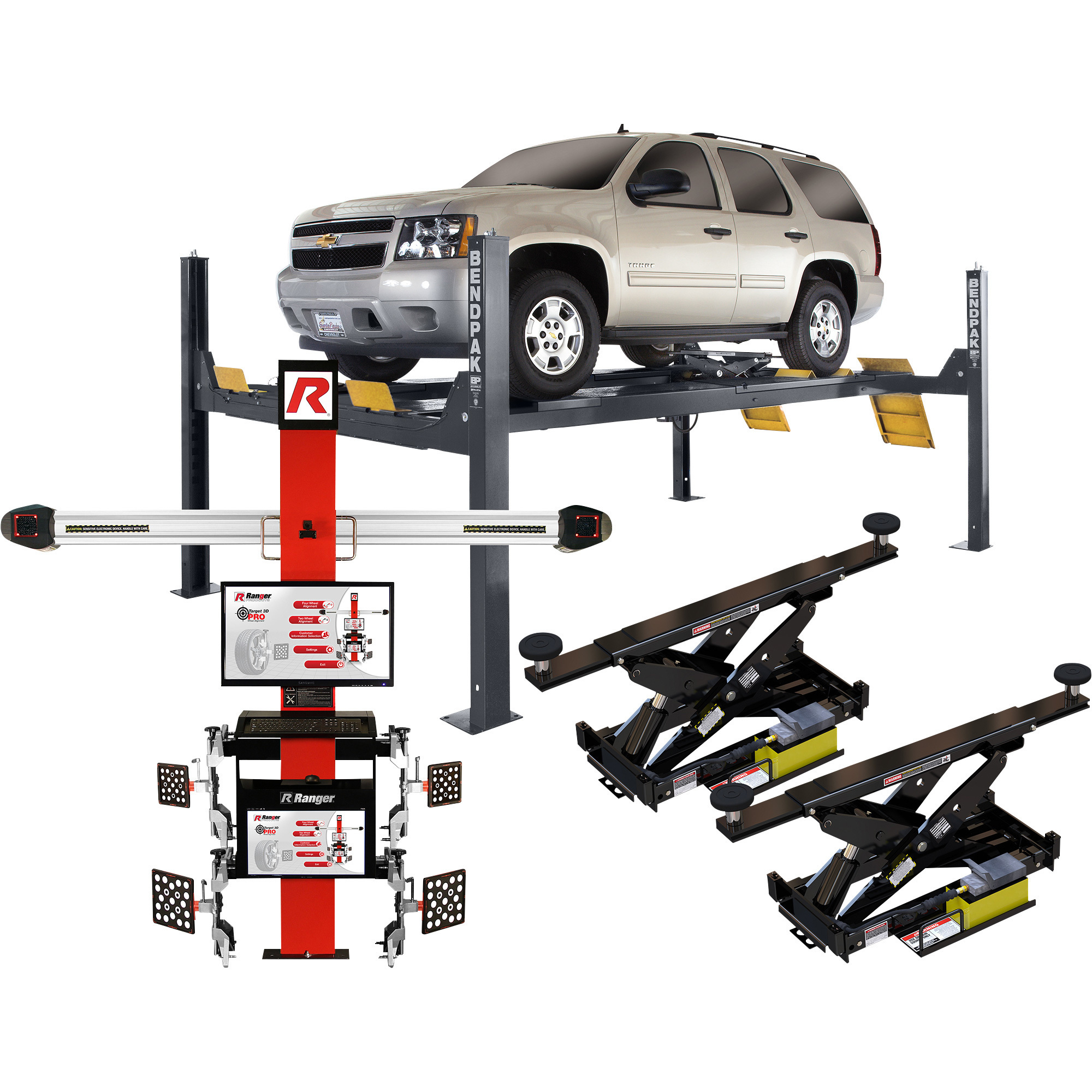 BendPak Extended Aligner Combo, 14,000-Lb. Capacity Car Lift and ...