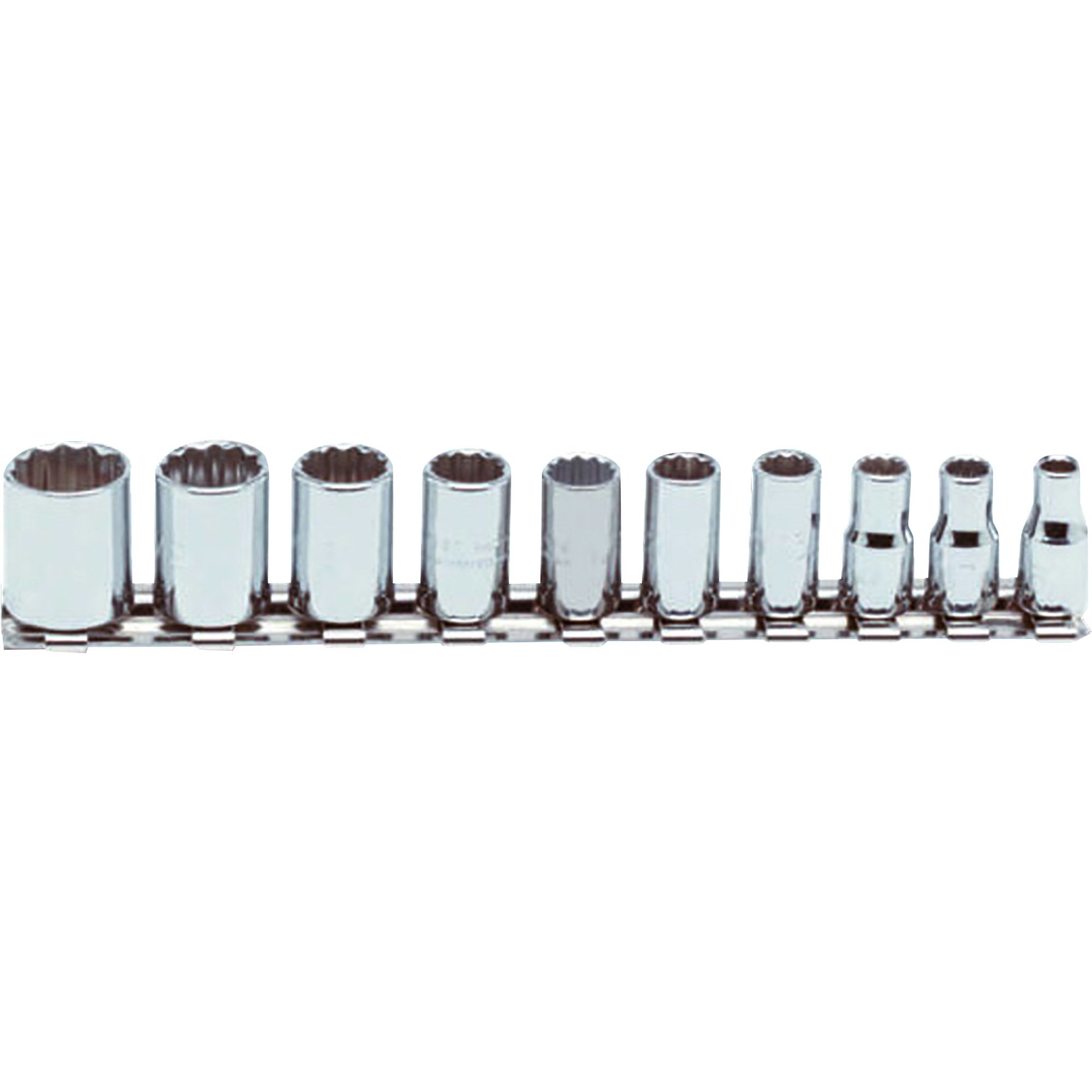 Proto 1/4in. Drive 12 Point Socket Set — 10-Pc., SAE, Model# J47104 ...