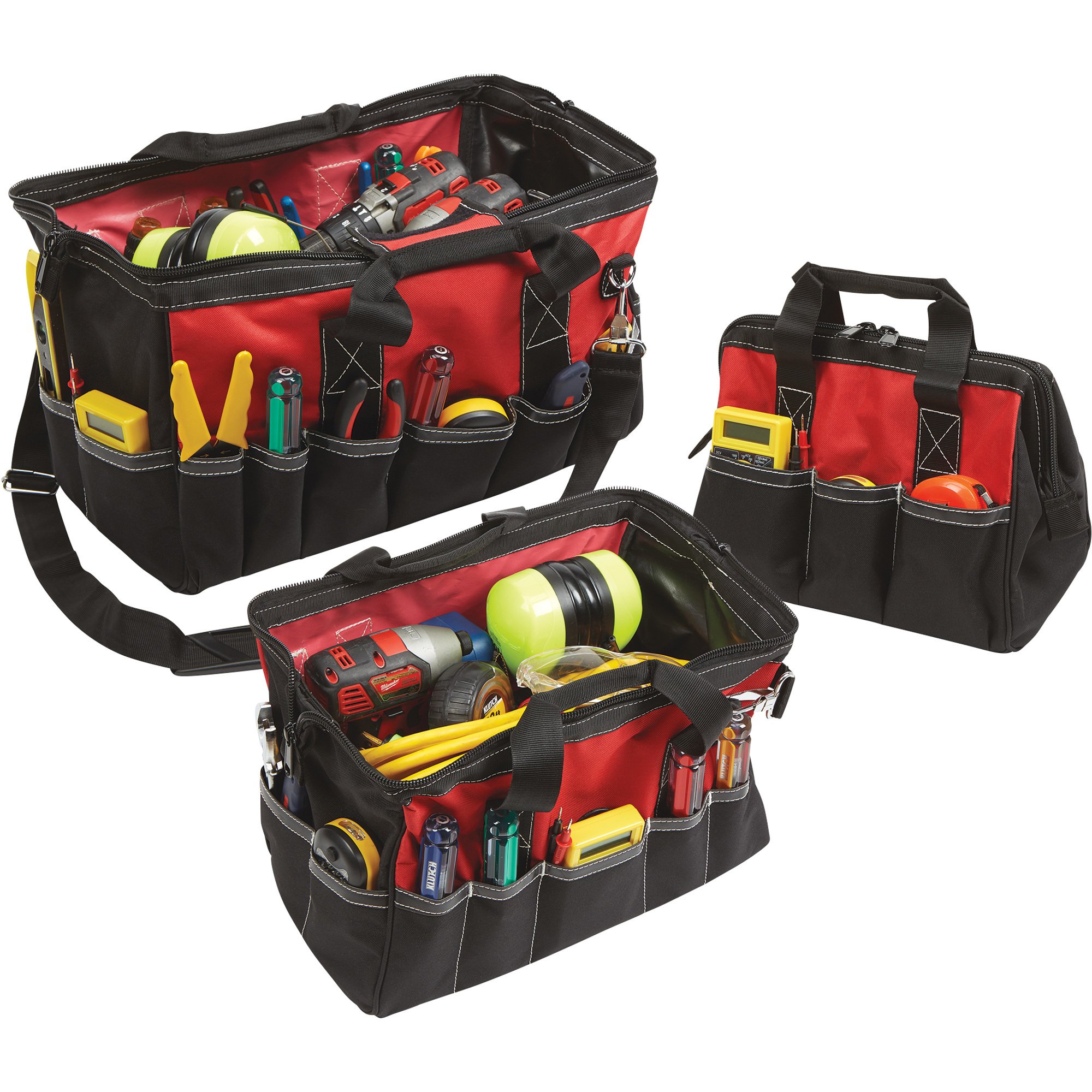 Ironton 3-Pc. Tool Bag Set — Red/Black | Northern Tool