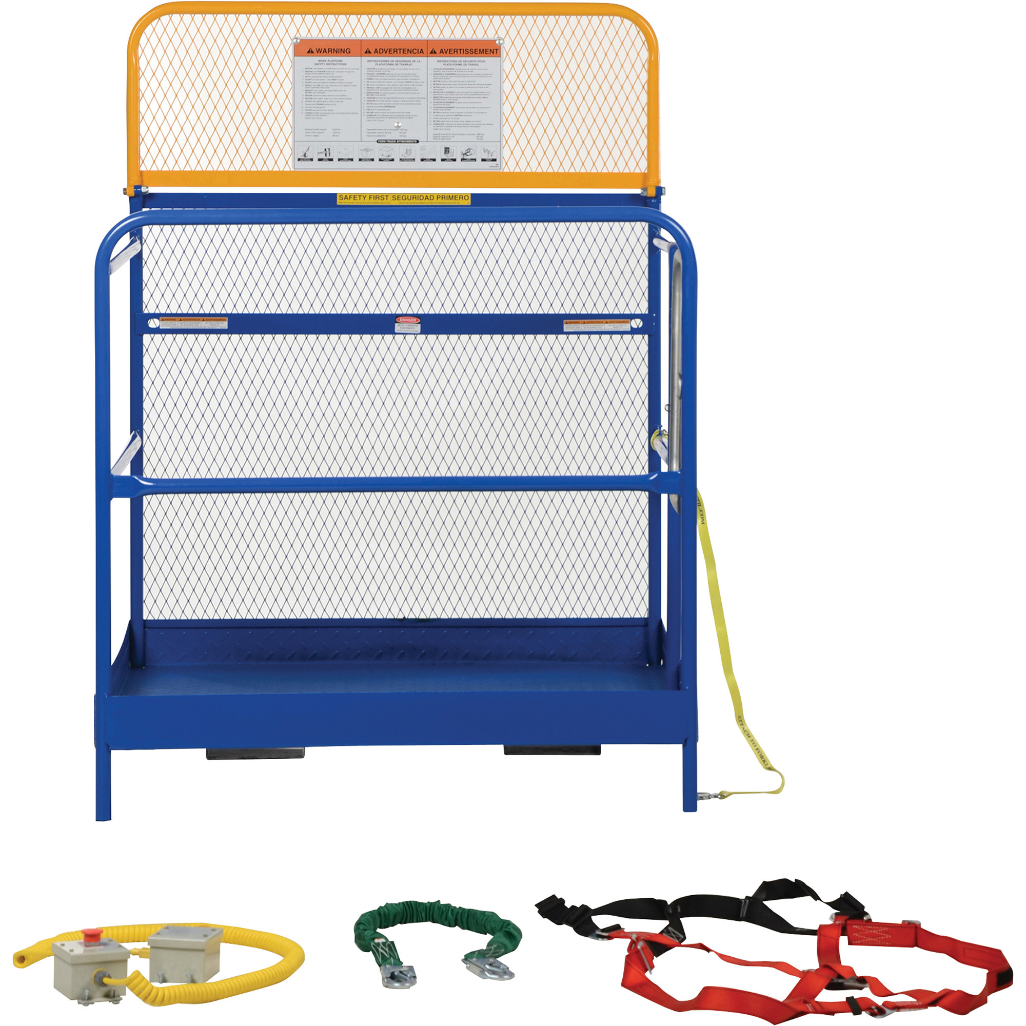 Vestil Fork Truck Work Platform, 1000-Lb. Capacity, 48in.W x 48in.D ...