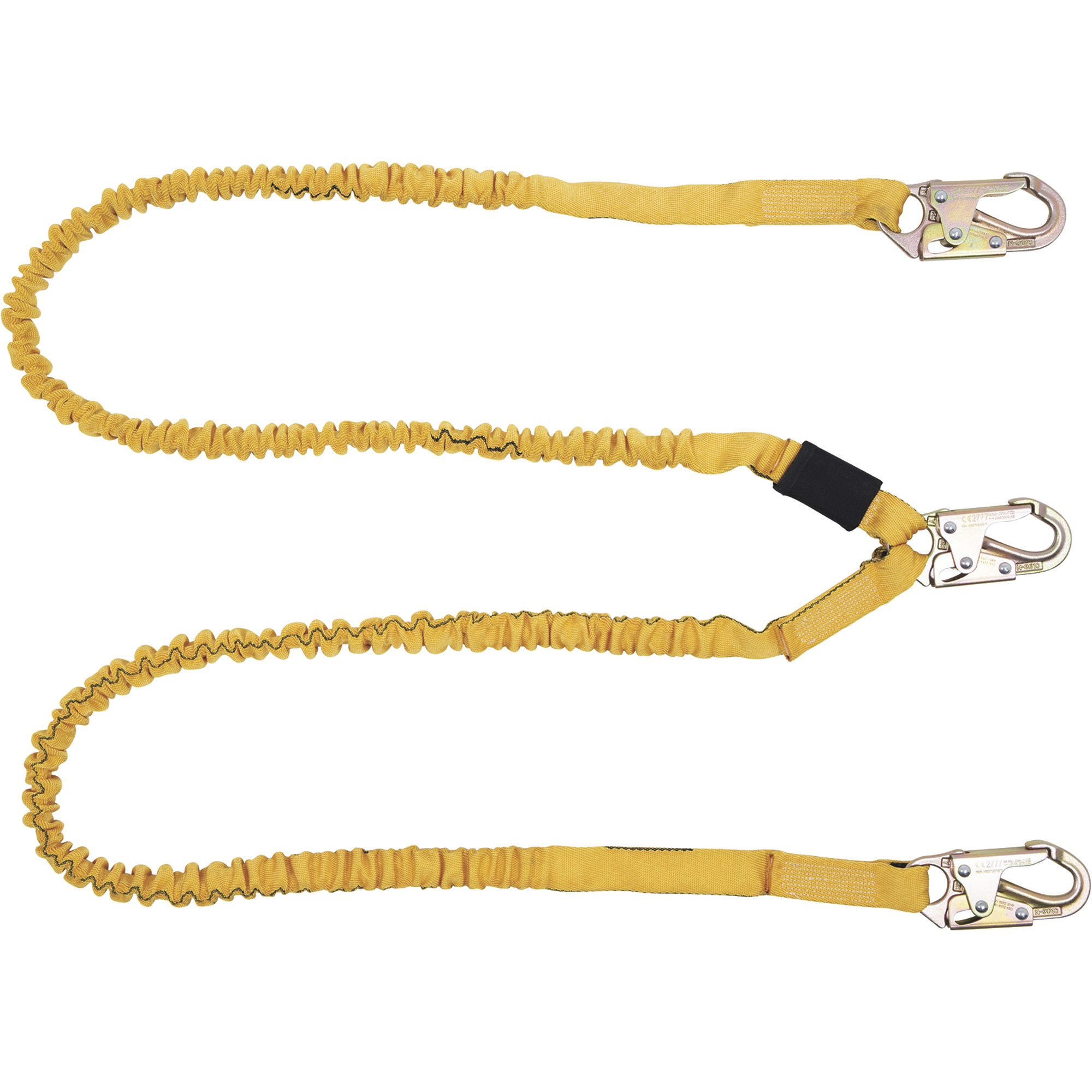 Werner 6ft. SoftCoil Twin-Leg Lanyard with Double-Locking Snap Hook ...
