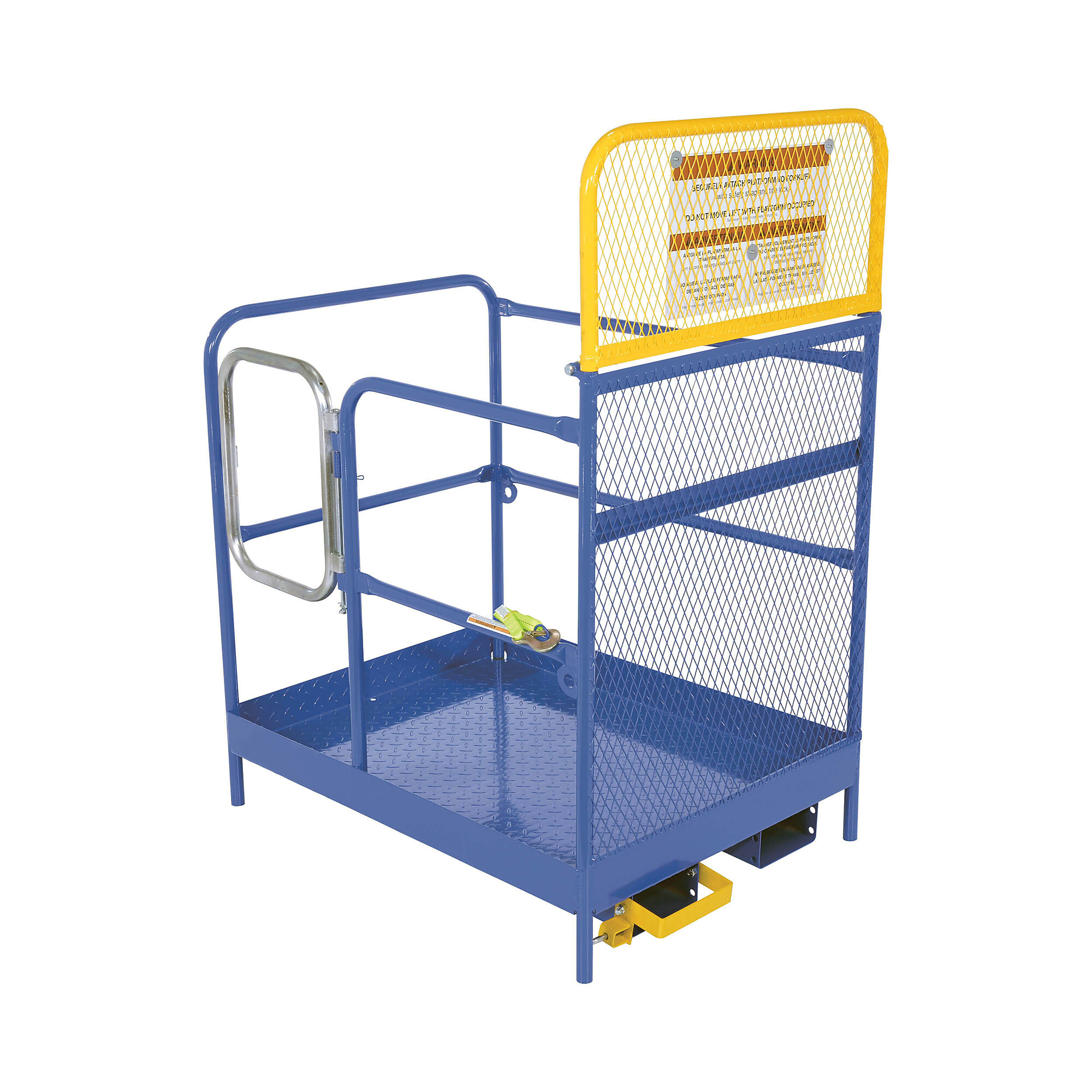 Vestil Work Platform with Single Door - Checker Floor Plate, Dual ...