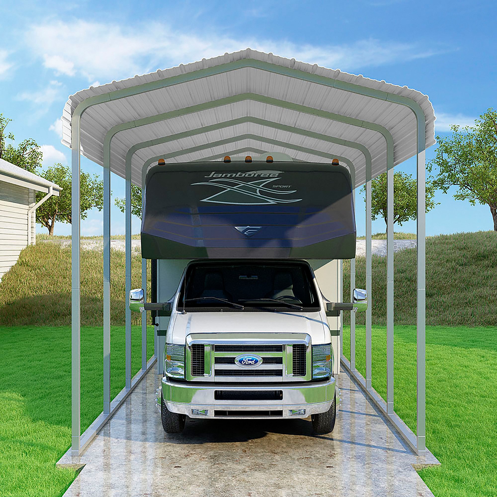 VersaTube Classic Steel Carport Kit — 29ft.L x 12ft.W x 12ft.H, Model ...