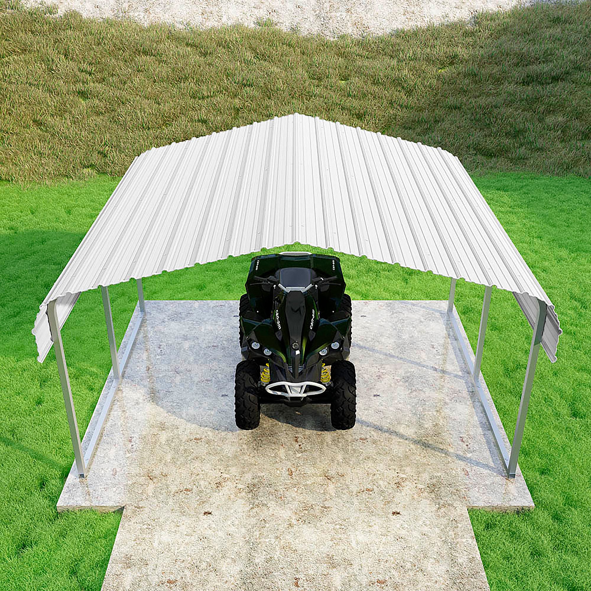 VersaTube Steel Carport ATV Shelter Kit — 12ft.W x 10ft.L x 6ft.H ...