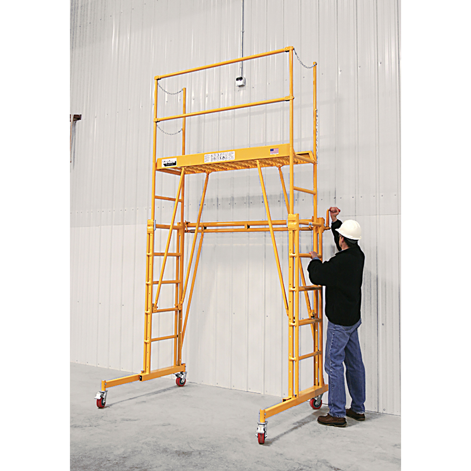 Teletower Adjustable Work Platform with Casters — 550-Lb. Capacity ...
