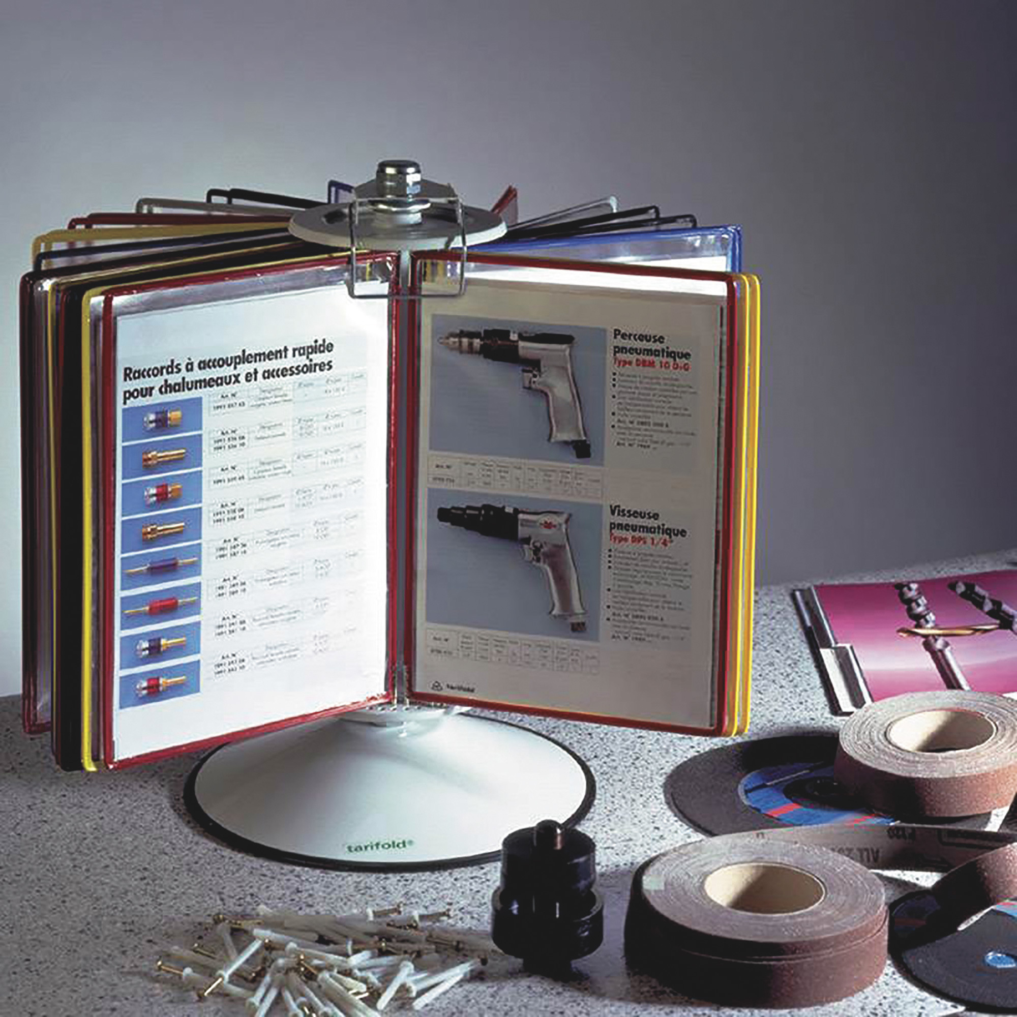Tarifold Rotary Reference Document Display Holder, 50 Display Pockets ...