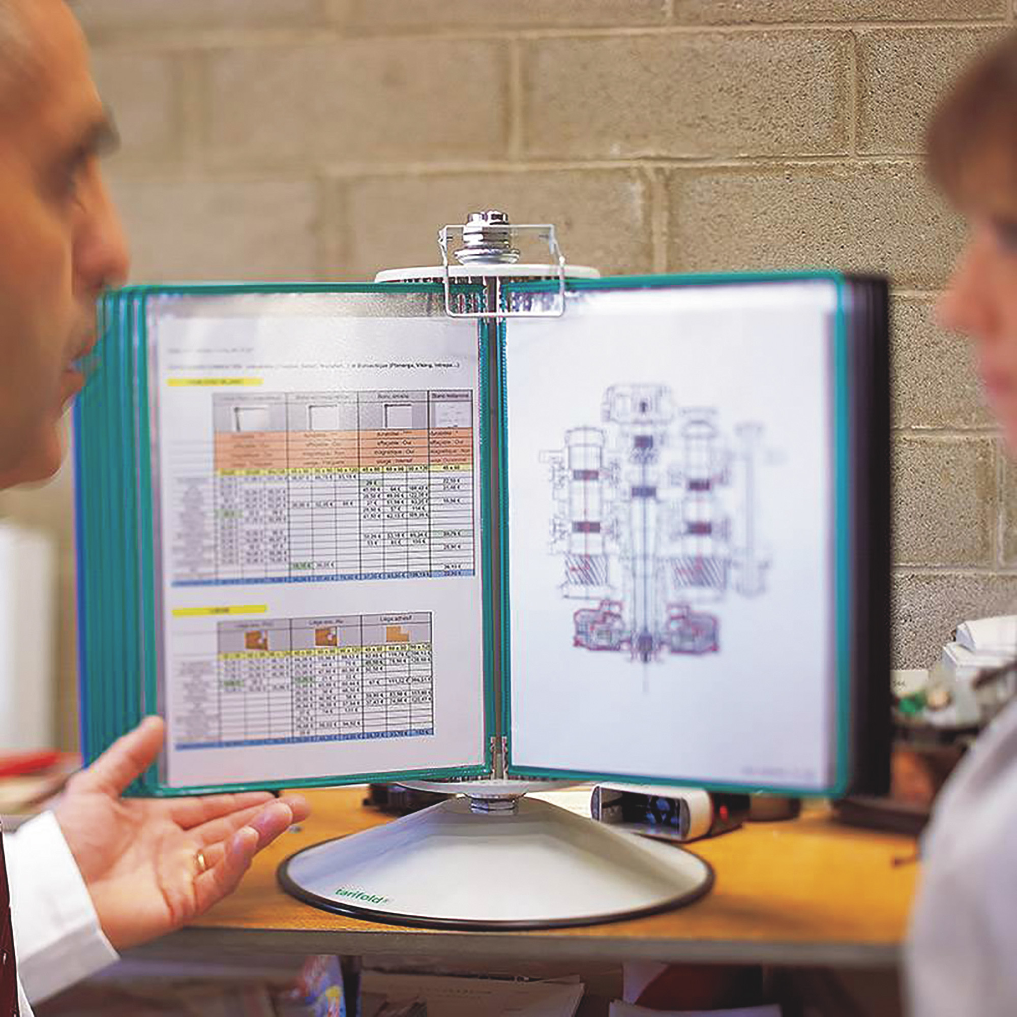 Tarifold Rotary Reference Document Display Holder, 50 Display Pockets ...